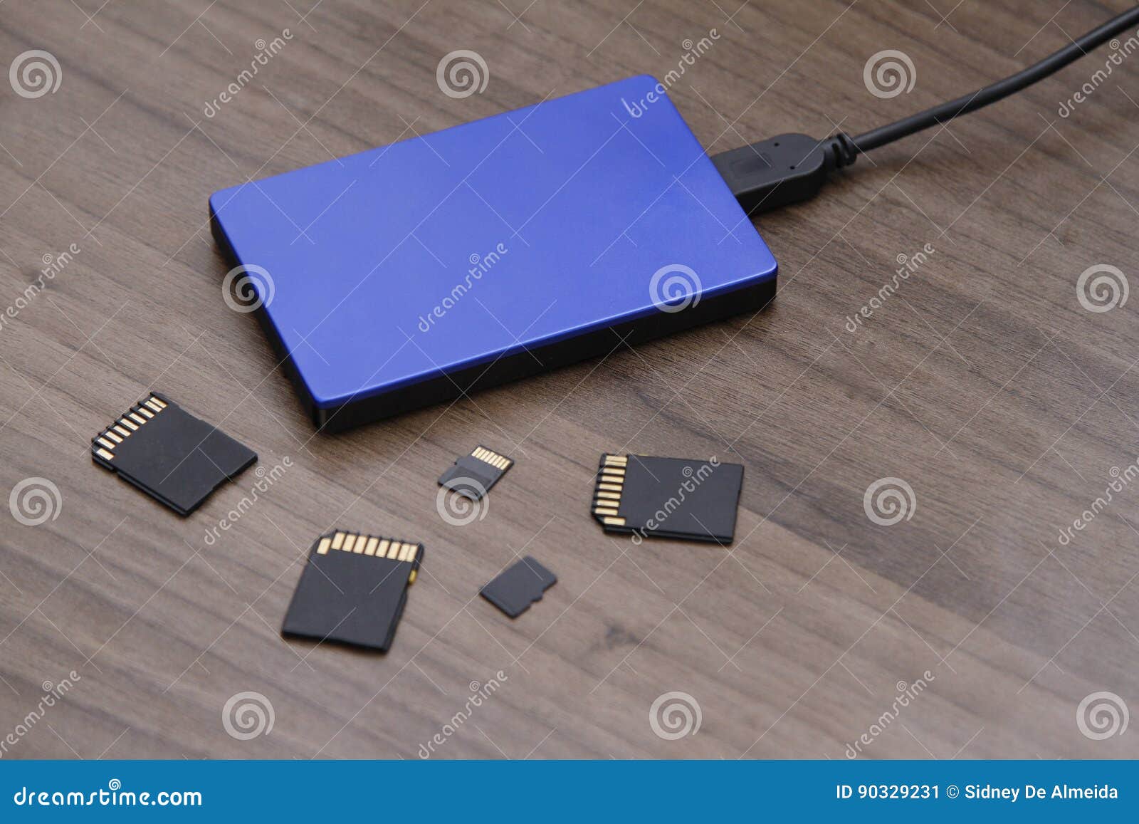 External HDD and Memory Card Stock Image - Image of files, plastic ...