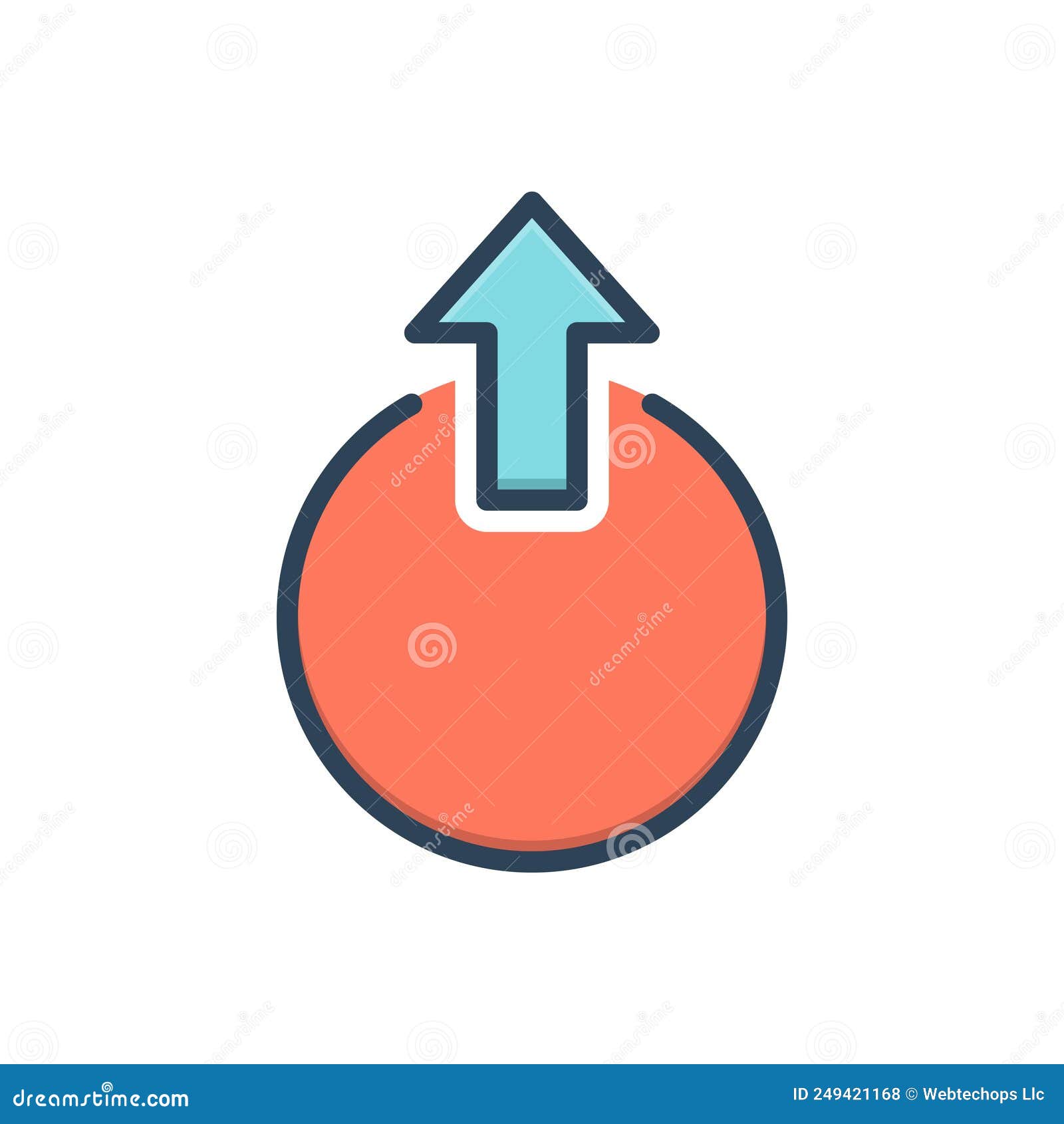 Color Illustration Icon for External, Arrow and Outer Stock ...