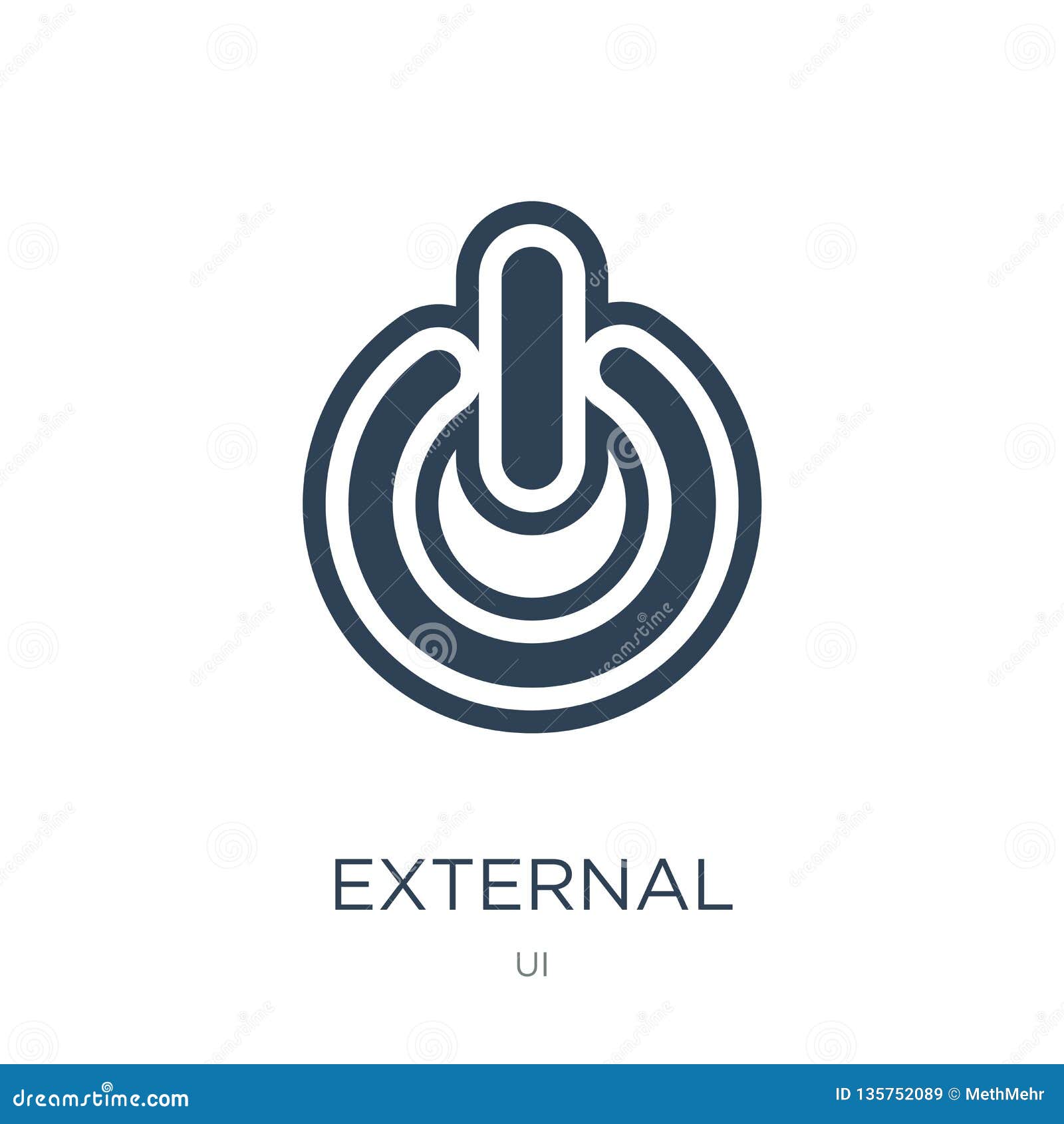 External Icon in Trendy Design Style. External Icon Isolated on White ...