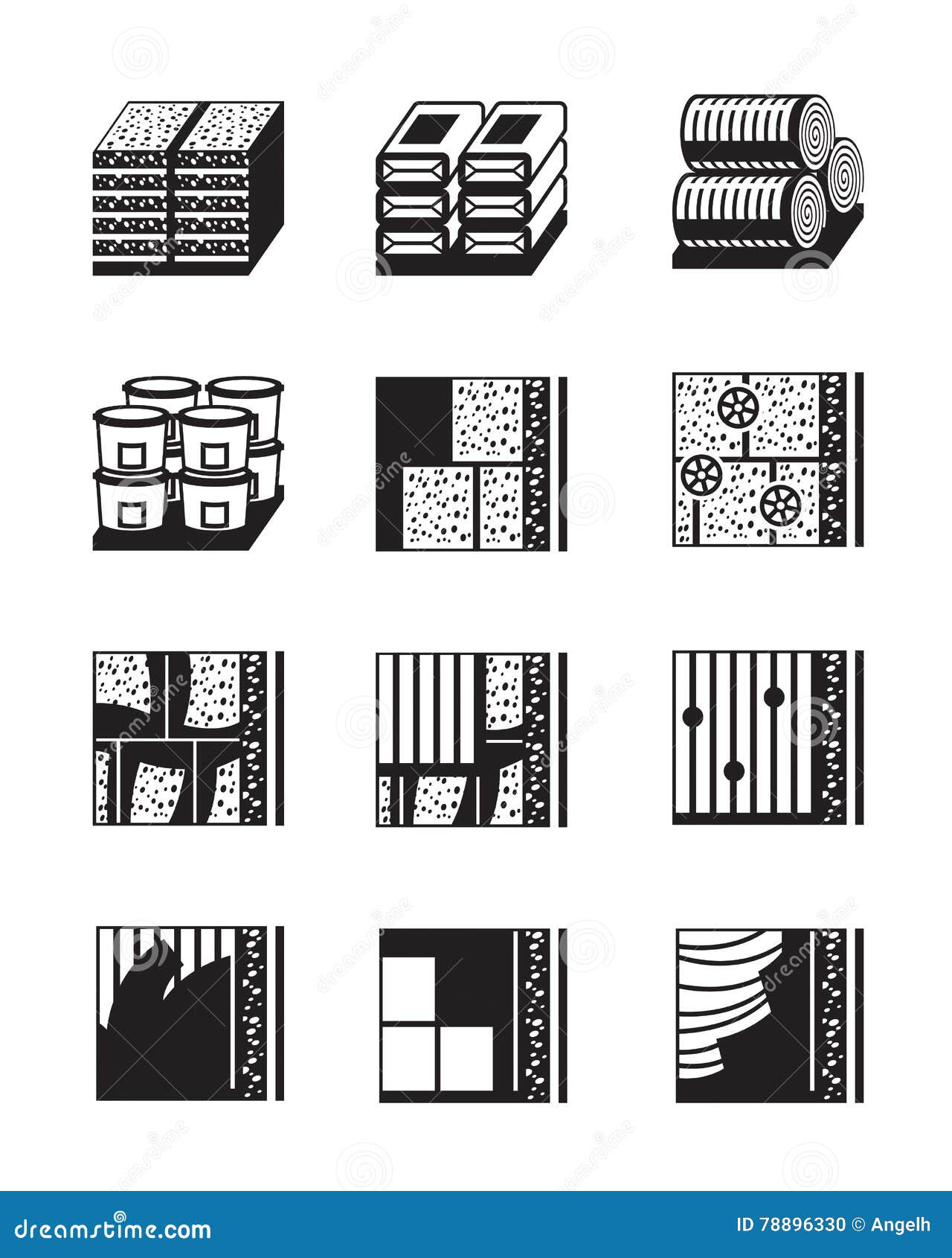 External Insulation of Building Stock Vector - Illustration of fiber ...