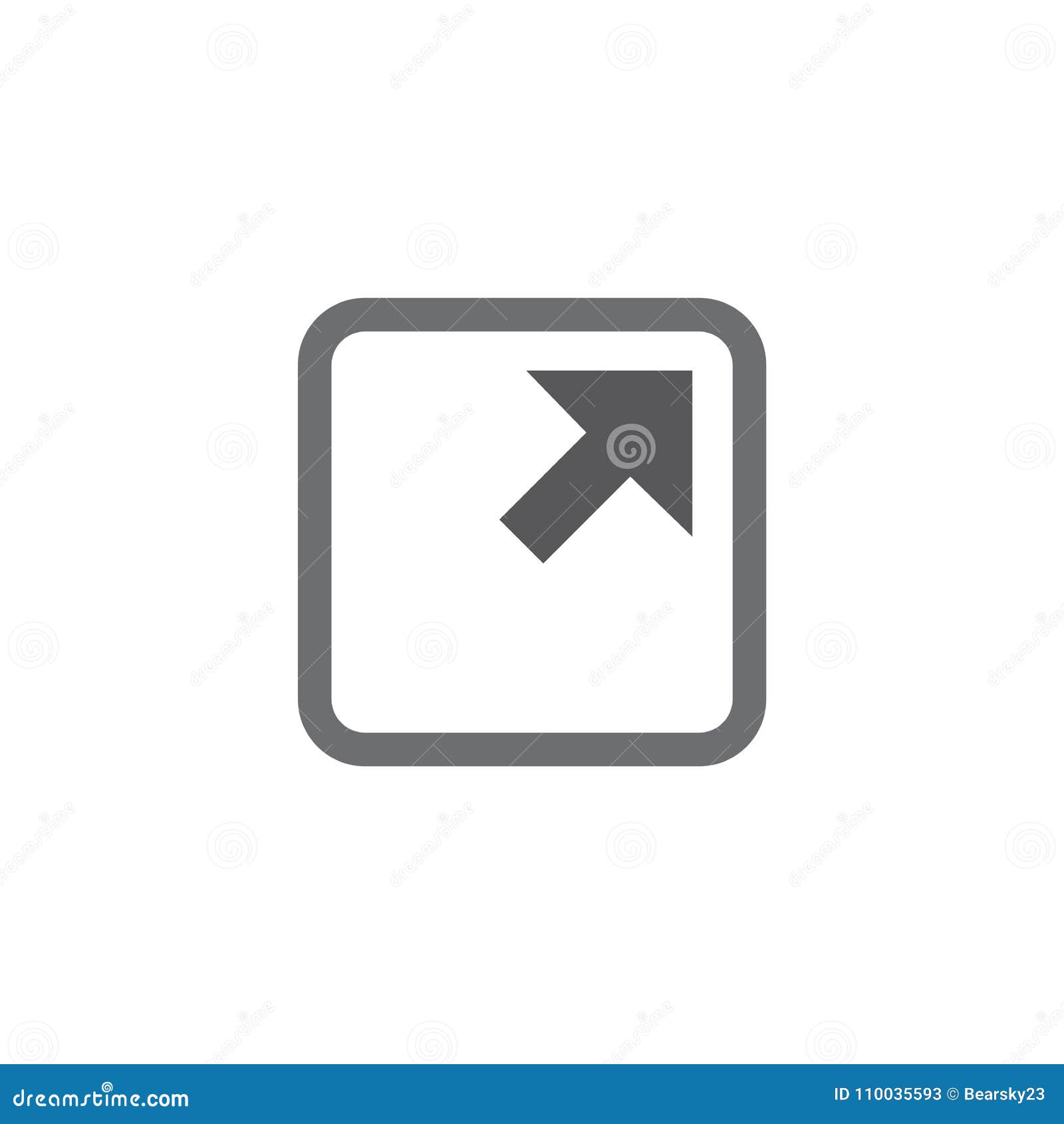 External Link Icon with Arrow & Box for Leaving Site Stock Vector ...