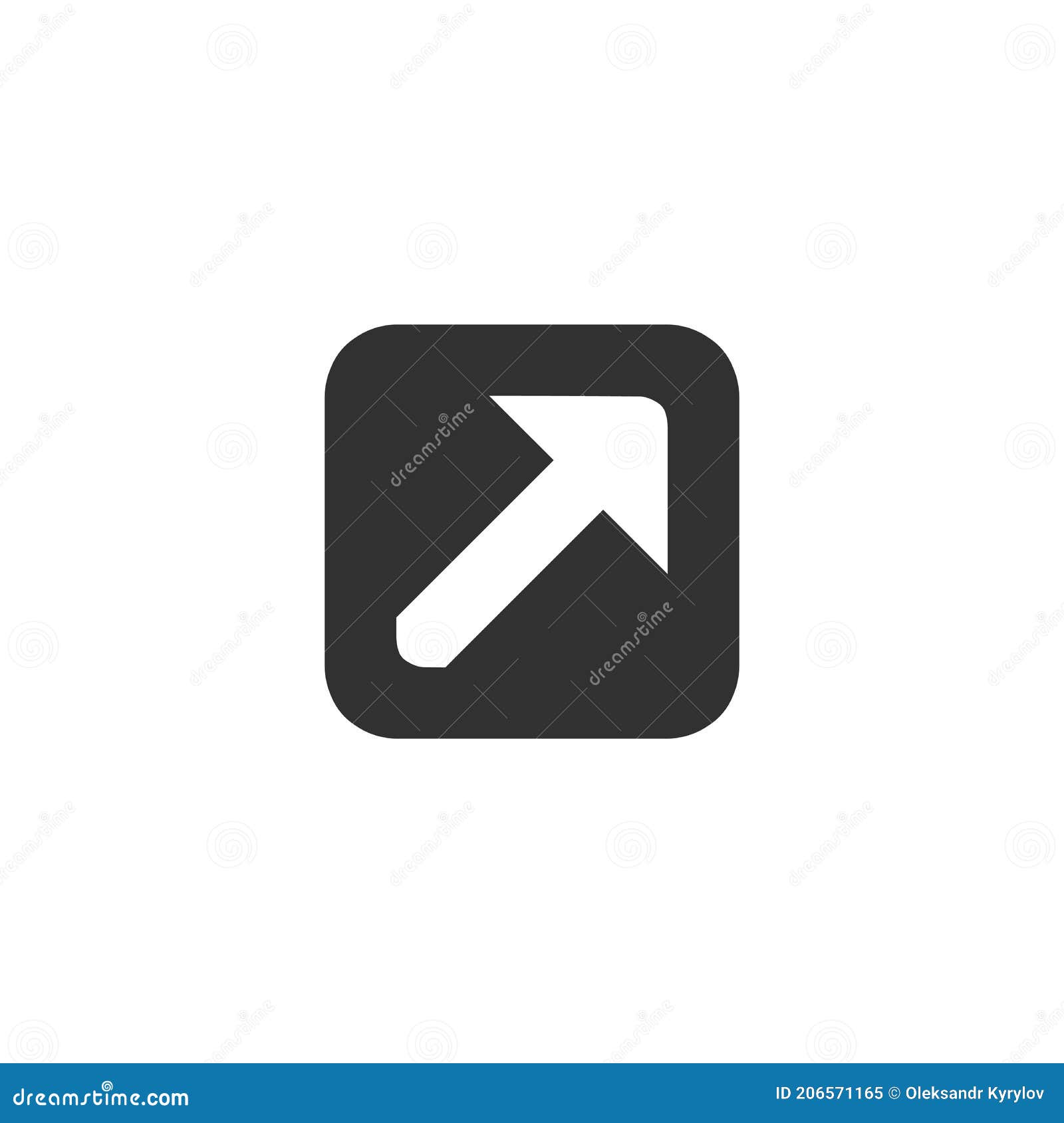 External Link Icon with Arrow and Box, Open in New Window Flat Icon ...