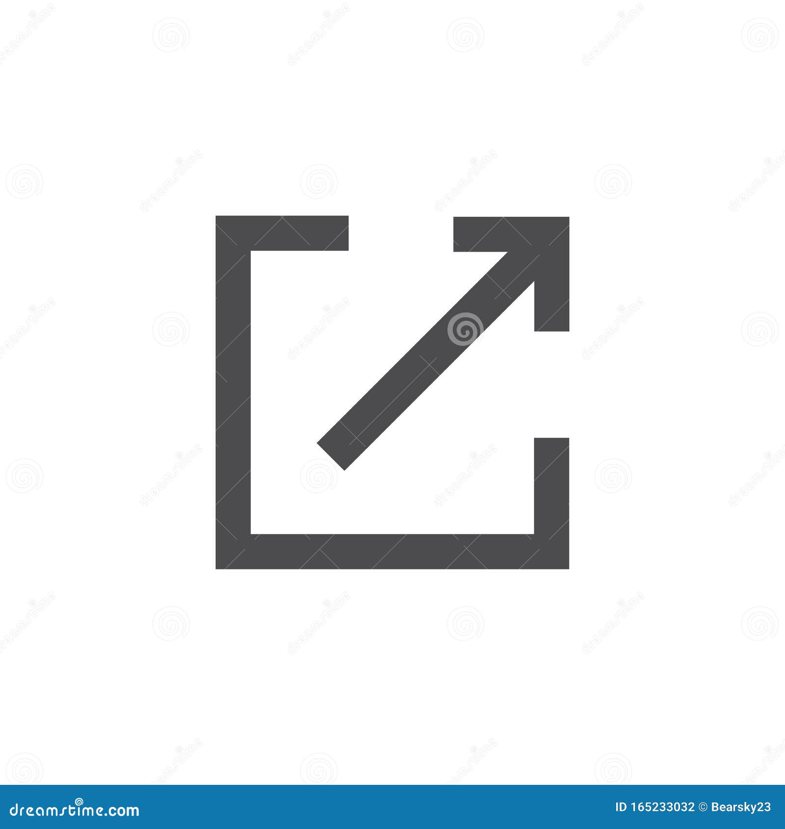 External Link Icon with Arrow and Line - Box Stock Vector ...