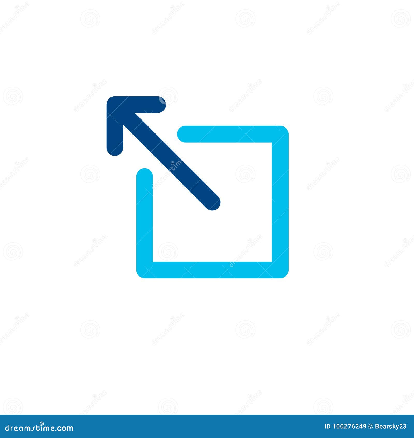 External Link Icon Open a New Window in a UX UI App Stock Vector ...