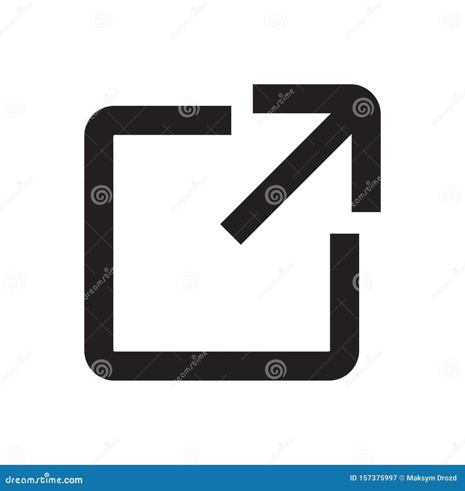 External Icon Blue Open In New Window Icon Isolated On White