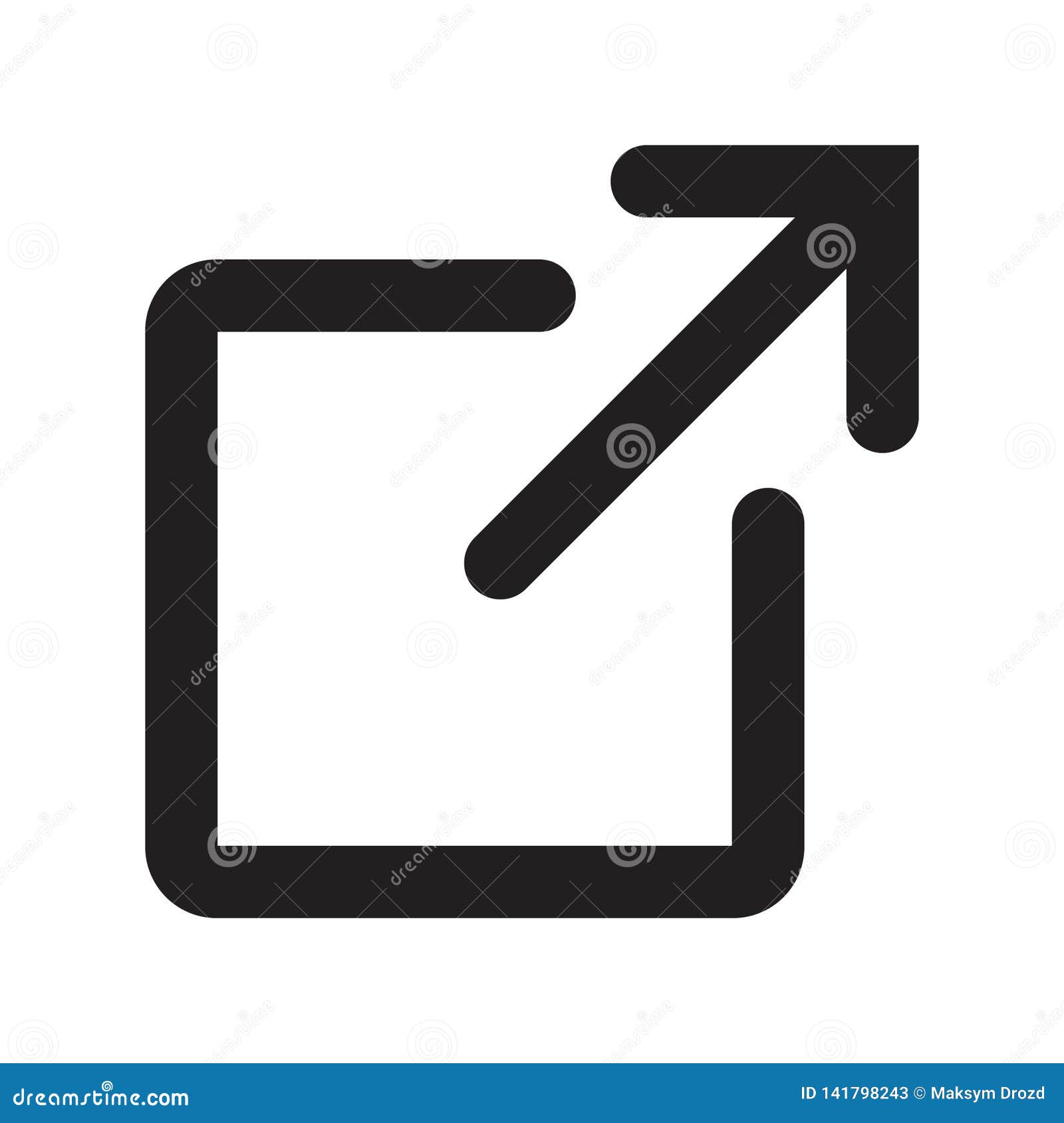 External Link Icon, Open Page Icon Stock Illustration - Illustration of ...