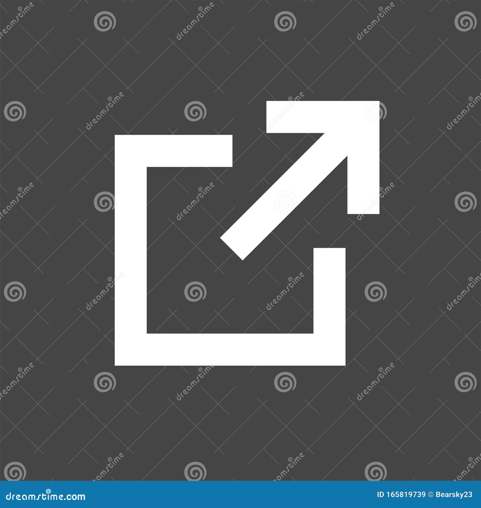 External Link Icon with Square & Arrow, Pointing Stock Vector ...