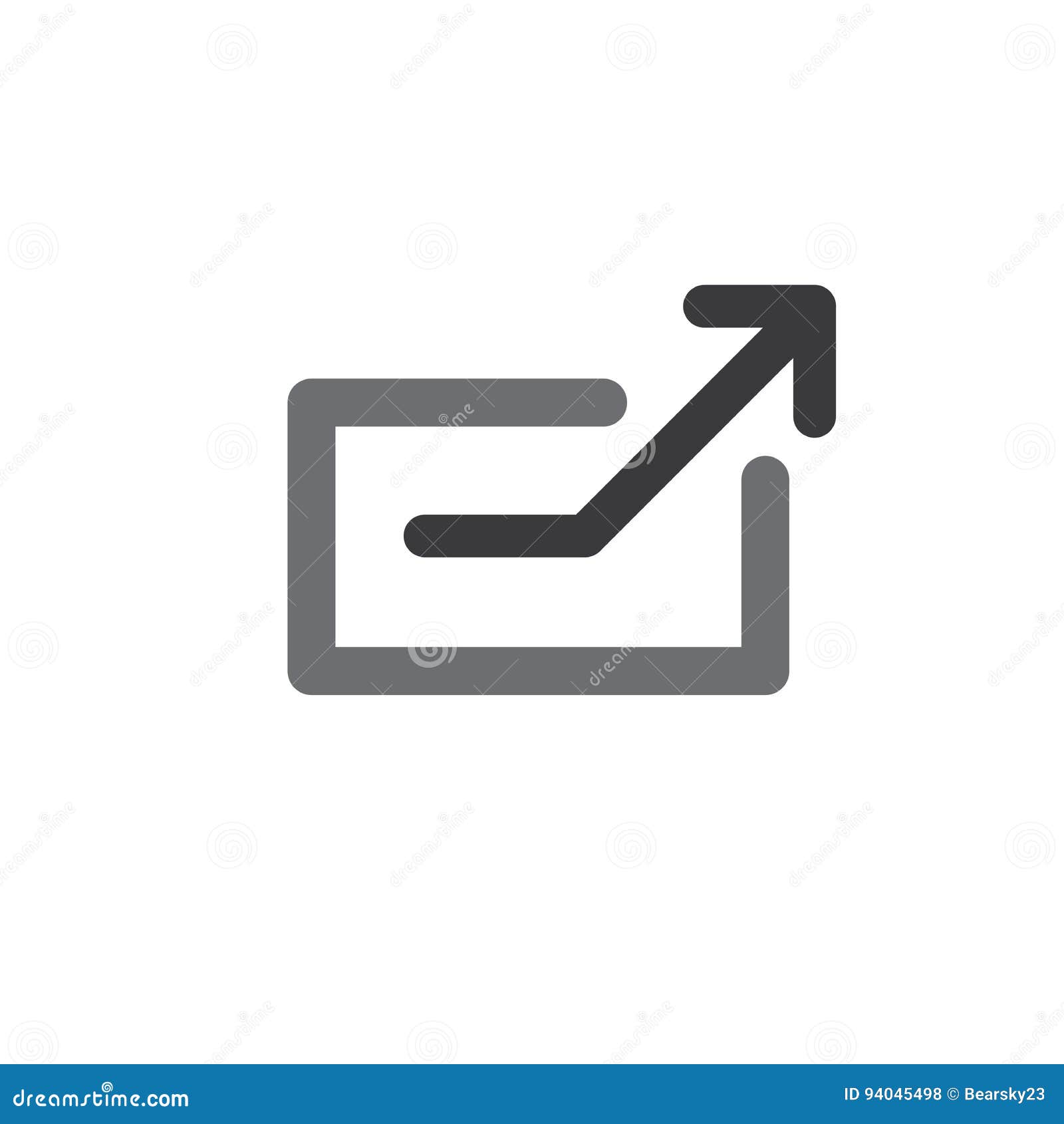 External Link Icon stock vector. Illustration of upload - 94045498