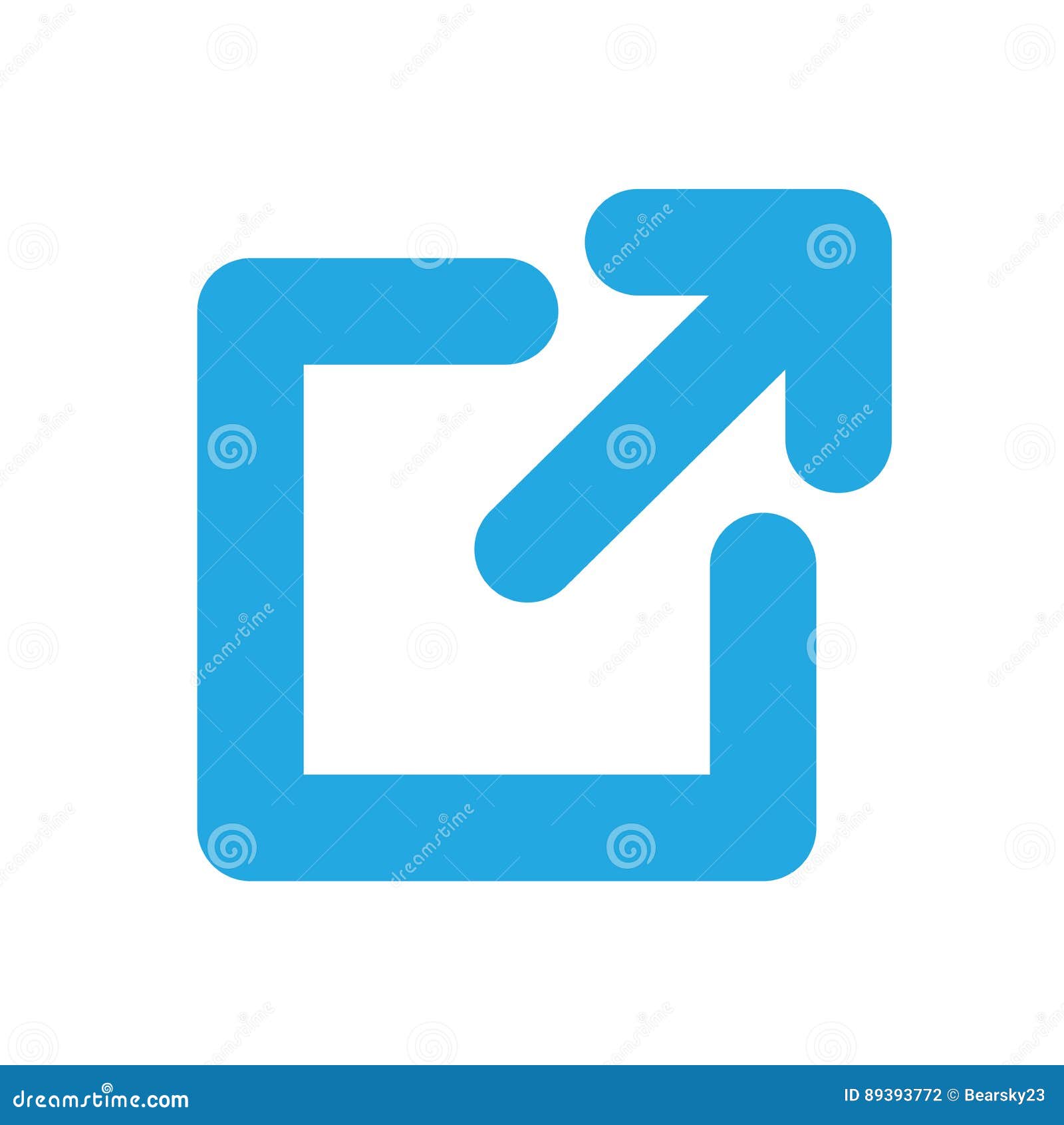 External Link Icon stock vector. Illustration of modal - 89393772