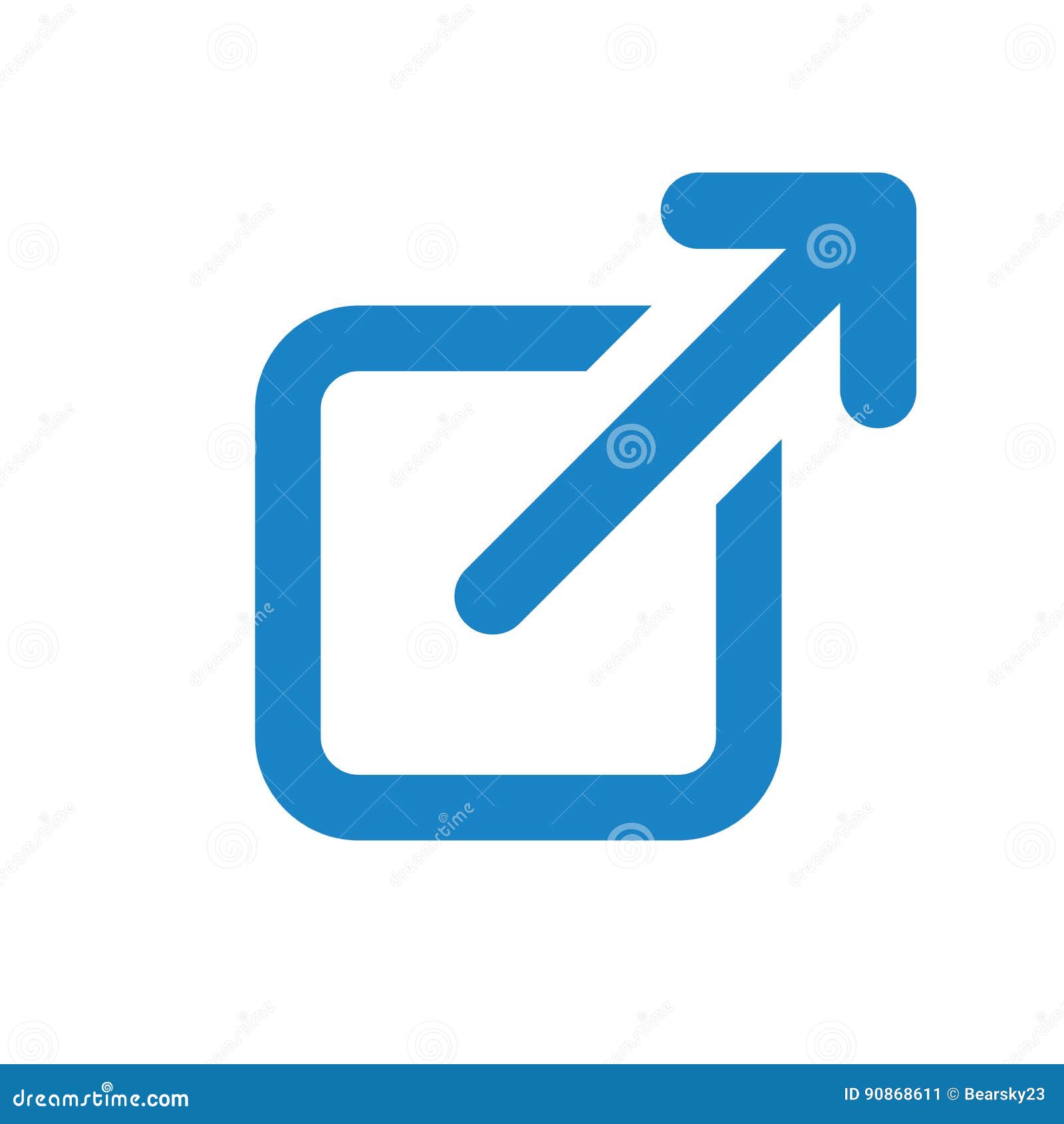 External Link Icon stock vector. Illustration of arrow - 90868611