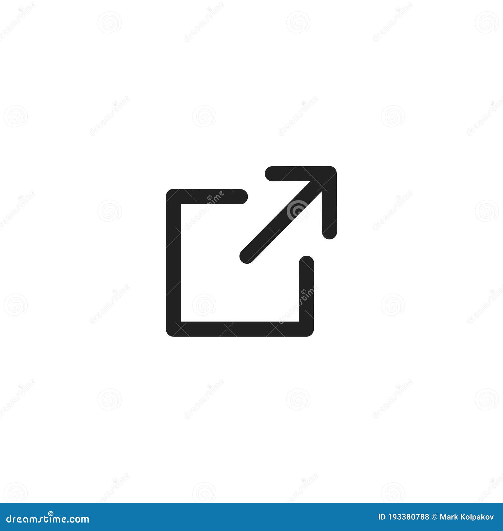External Link Icon for Web Site Design. Arrow Flat Line Vector Icon ...