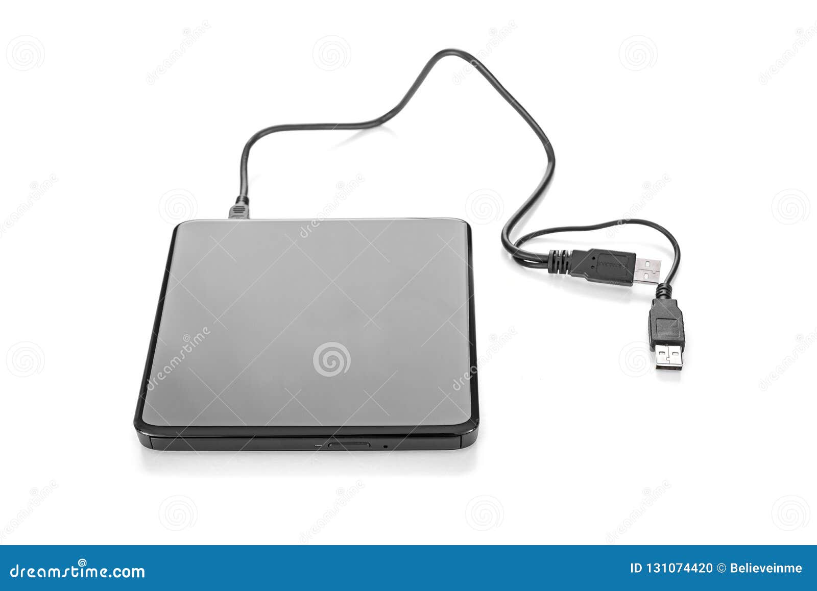 External Modern Drive Cd-rom USB3.0 Isolated on a White Background ...