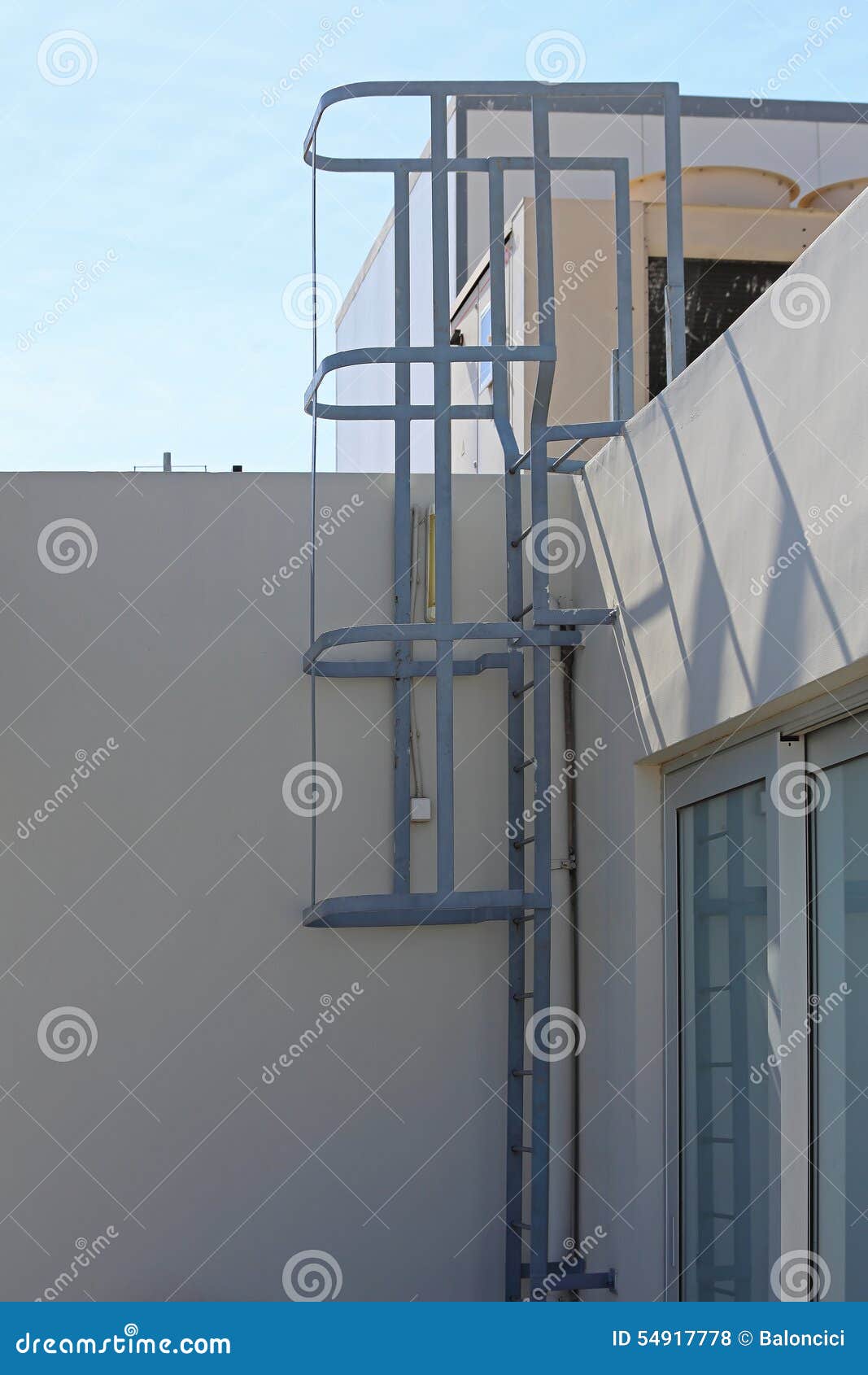 External Mount Ladder stock photo. Image of metal, cage - 54917778