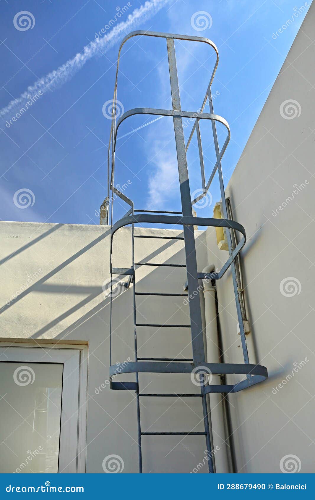 External Mount Roof Ladder stock photo. Image of metal - 288679490