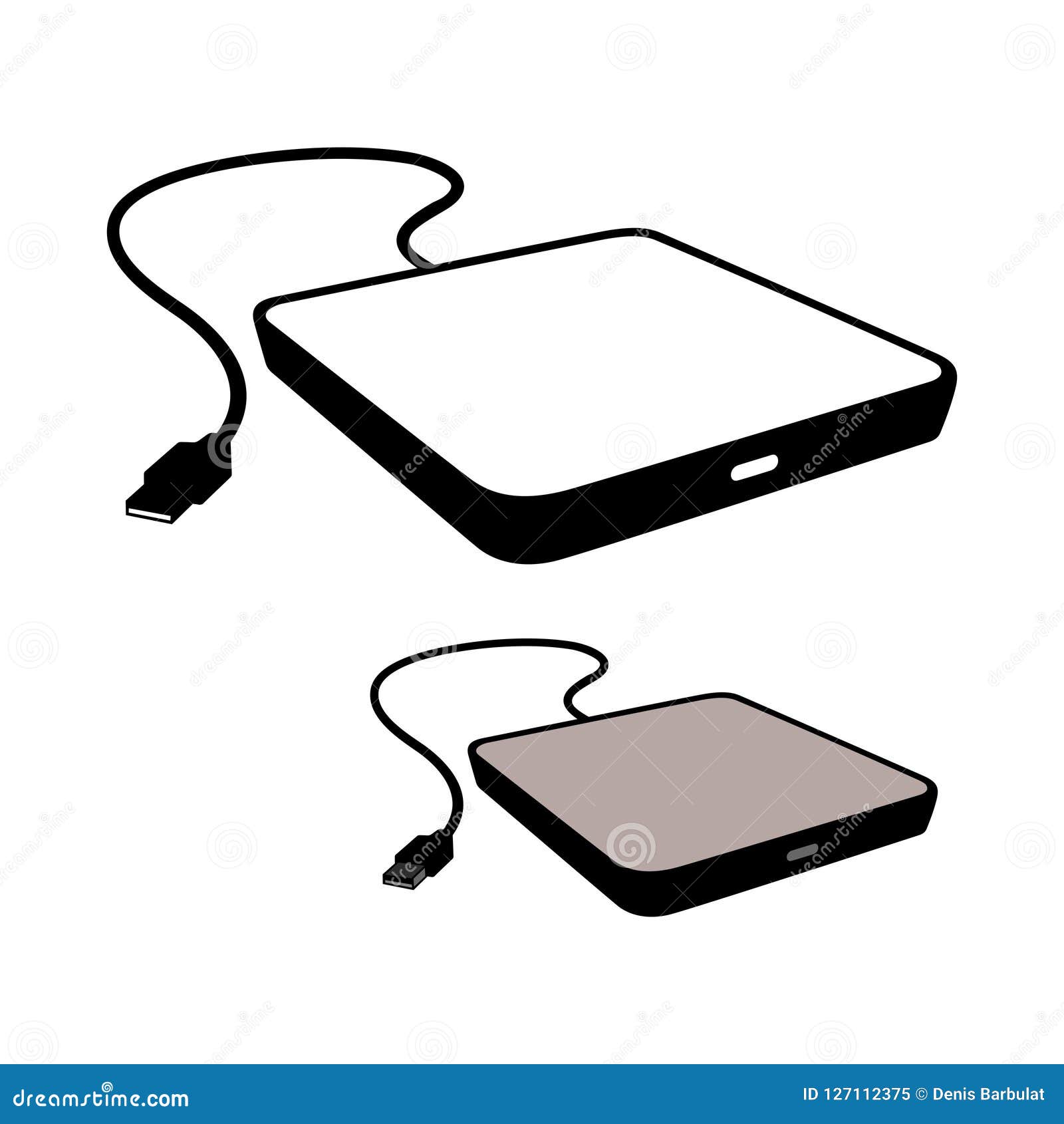 External optical drive stock vector. Illustration of external - 127112375
