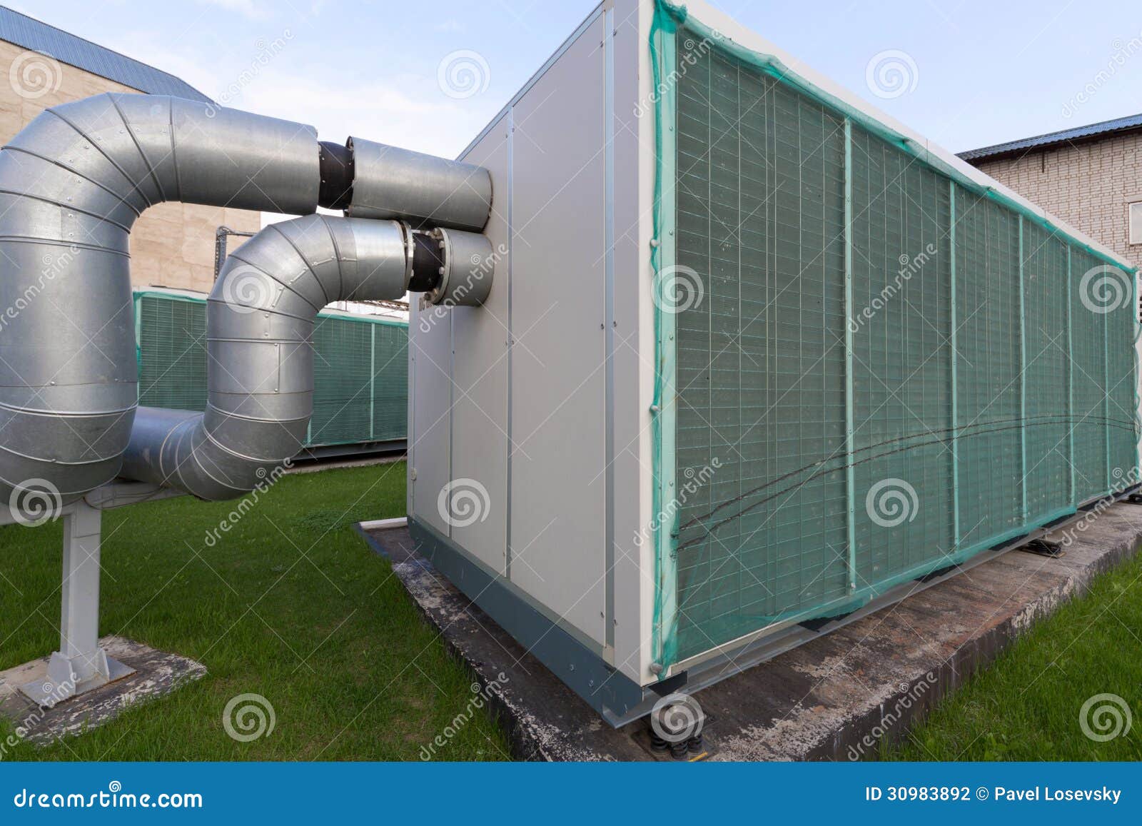 External Power of Industrial Cooling System. Stock Photo - Image of ...