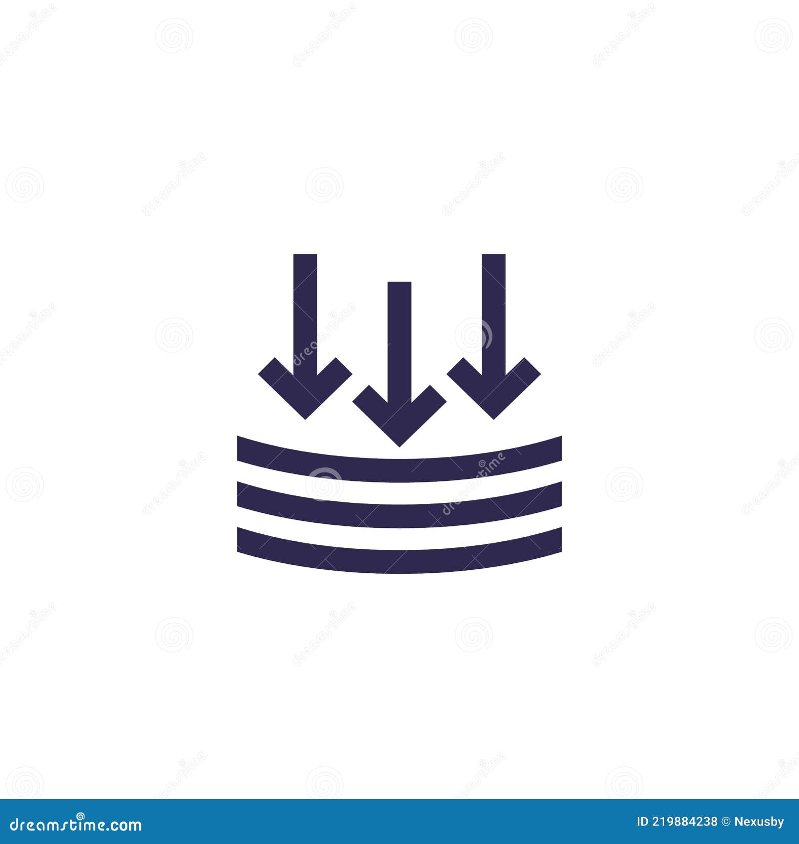 External Pressure Icon, Vector Sign on White Stock Vector ...