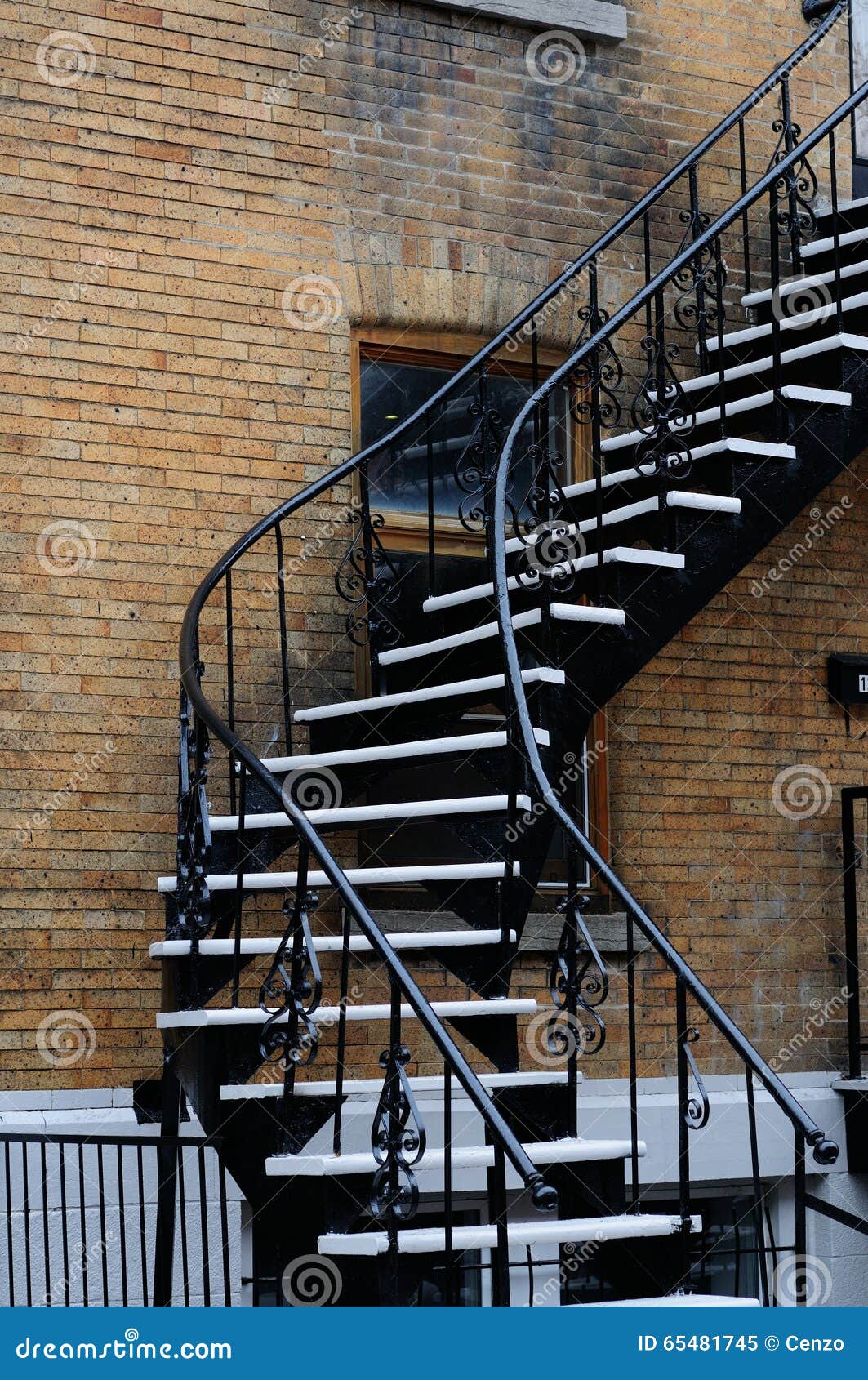 External Stairs Homes Montreal Stock Image - Image of stair, canada ...