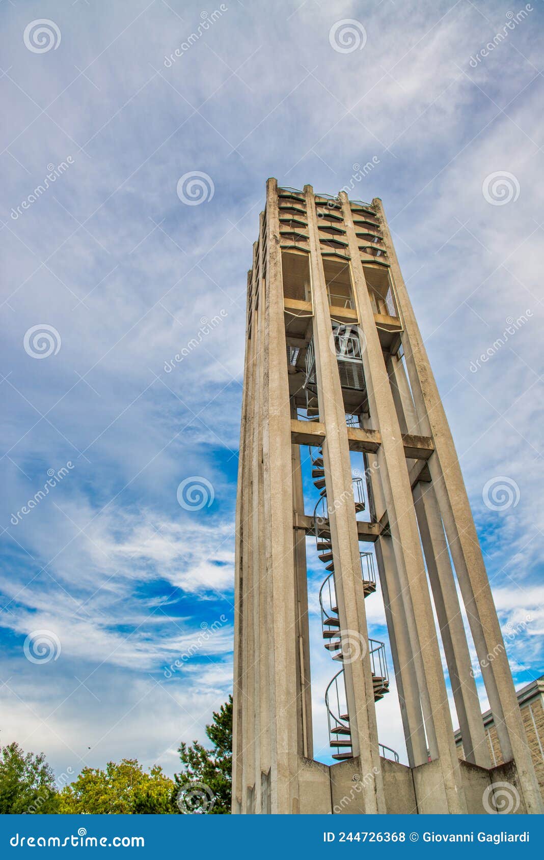 External Stairs To the Top of Observation Tower Stock Photo - Image of ...