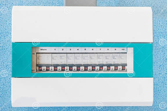 The External Structure Consumer Unit, Circuit Breaker Stock Photo ...