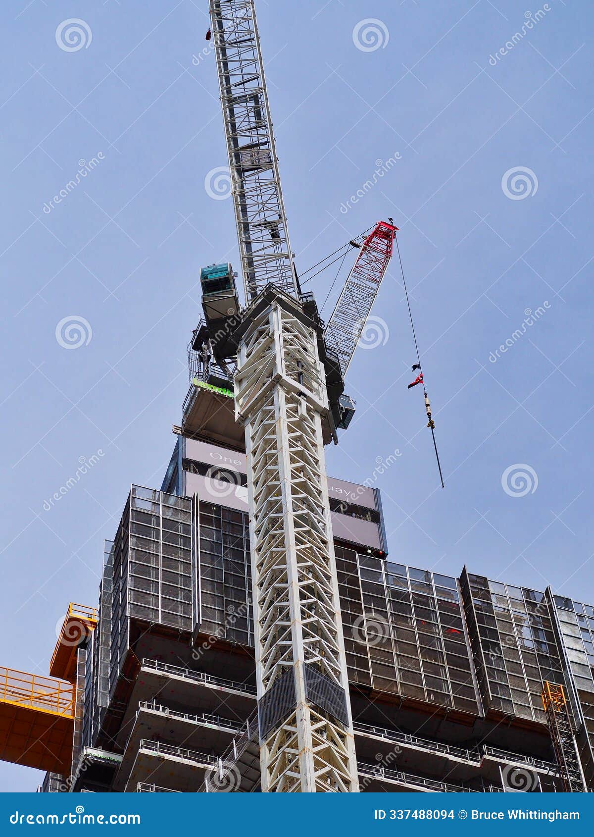 Tower Crane on High Rise Construction Site Editorial Stock Image ...