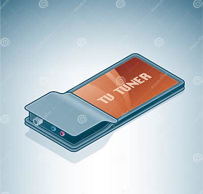 External TV Tuner (PC Card) Stock Vector - Illustration of isometric ...