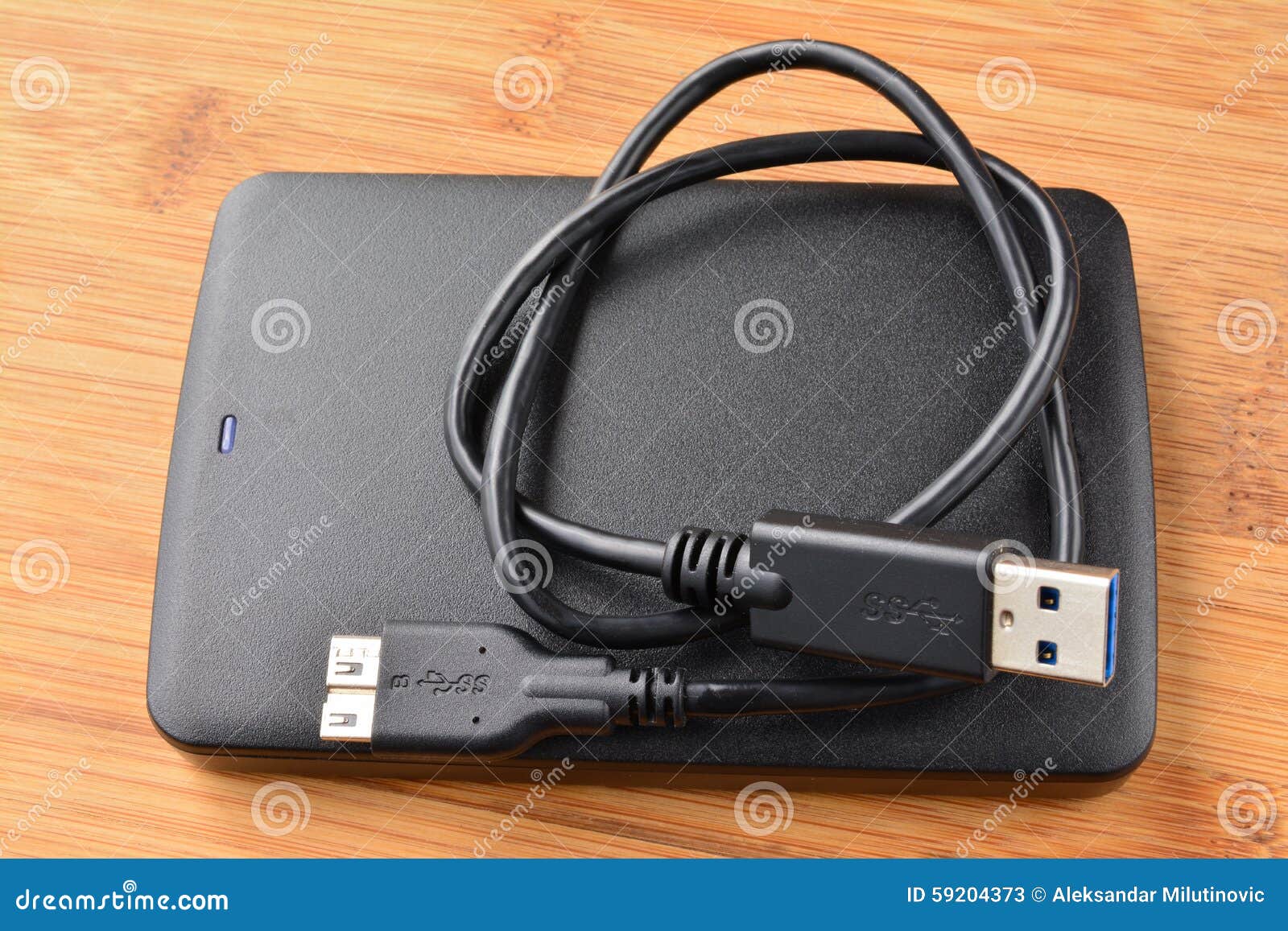 External USB 3.0 Hard Disc and Cable Stock Image - Image of disk ...