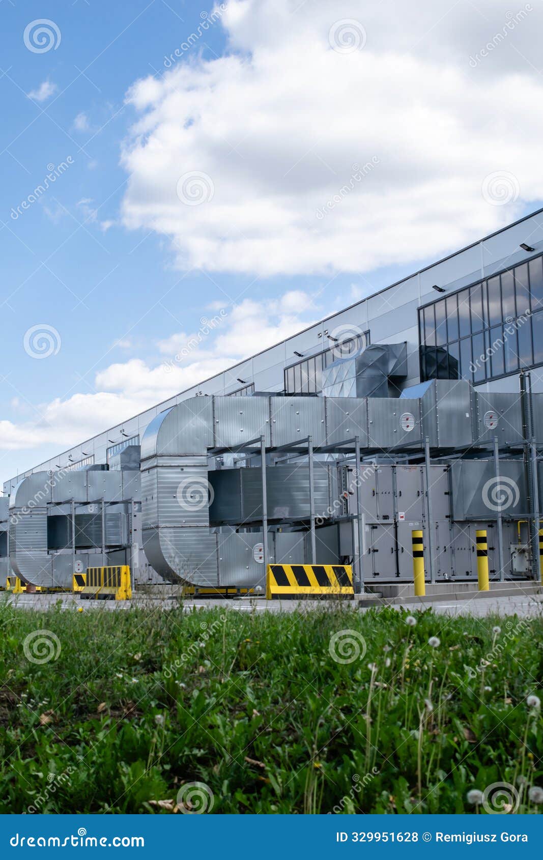External Ventilation and Air Conditioning System at the Factory Hall ...