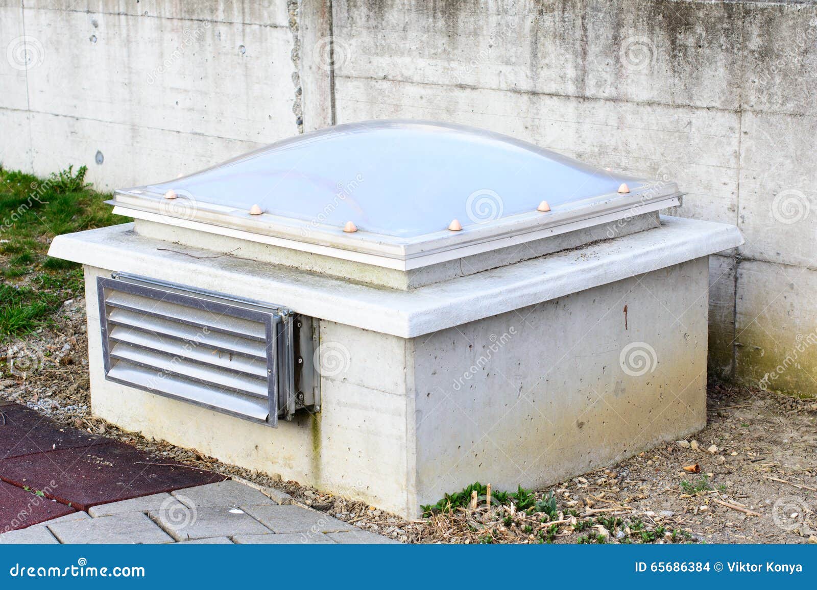 External Ventilation and Lighting Unit of an Underground Garage Stock ...