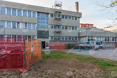 External view of school editorial stock photo. Image of building ...