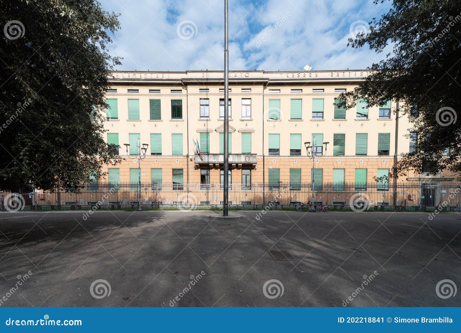 External view of school stock image. Image of decorative - 202218841