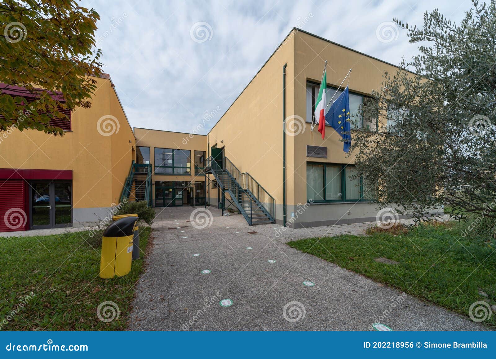 External view of school stock photo. Image of decorated - 202218956
