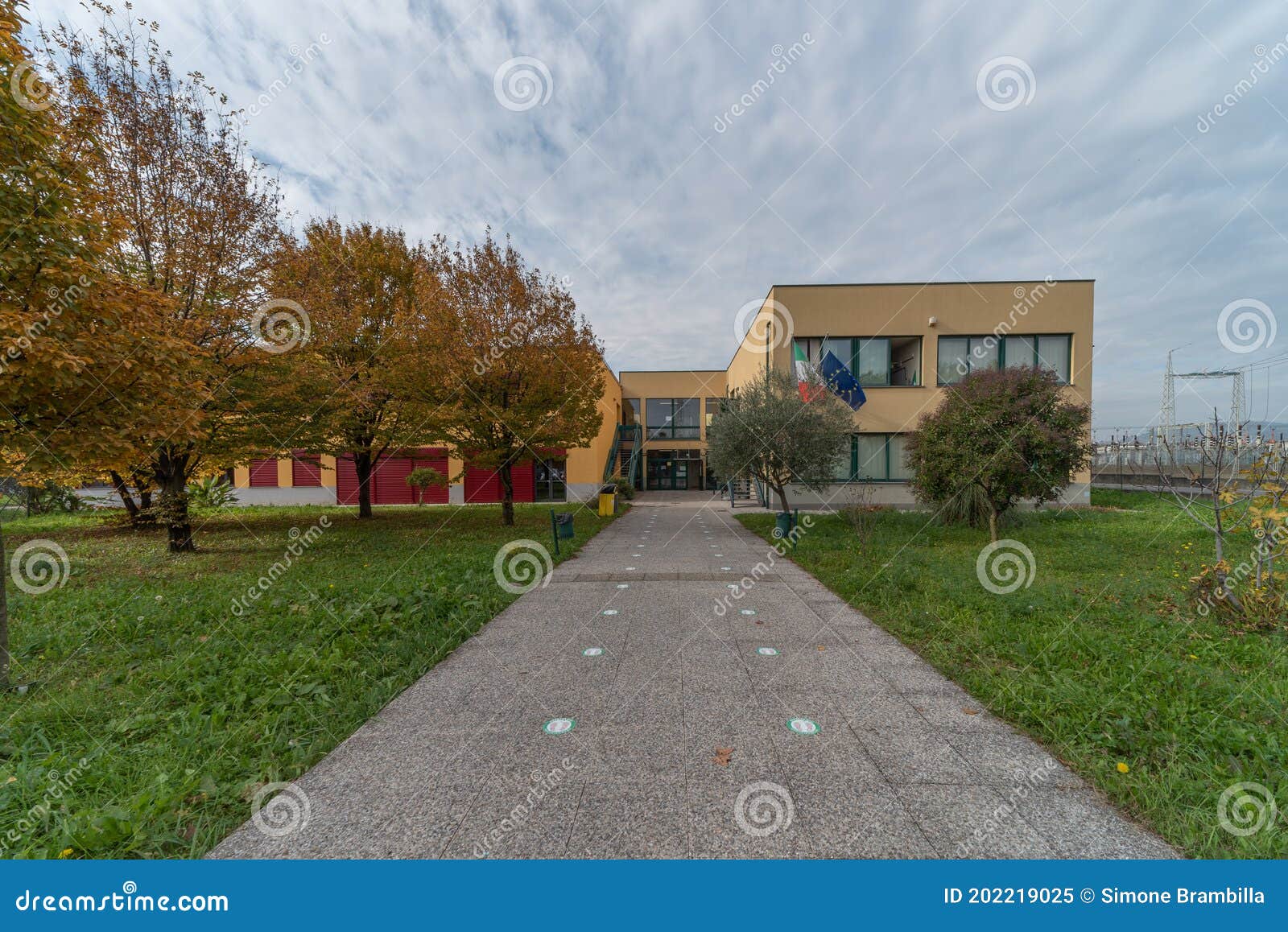 External view of school stock image. Image of brown - 202219025