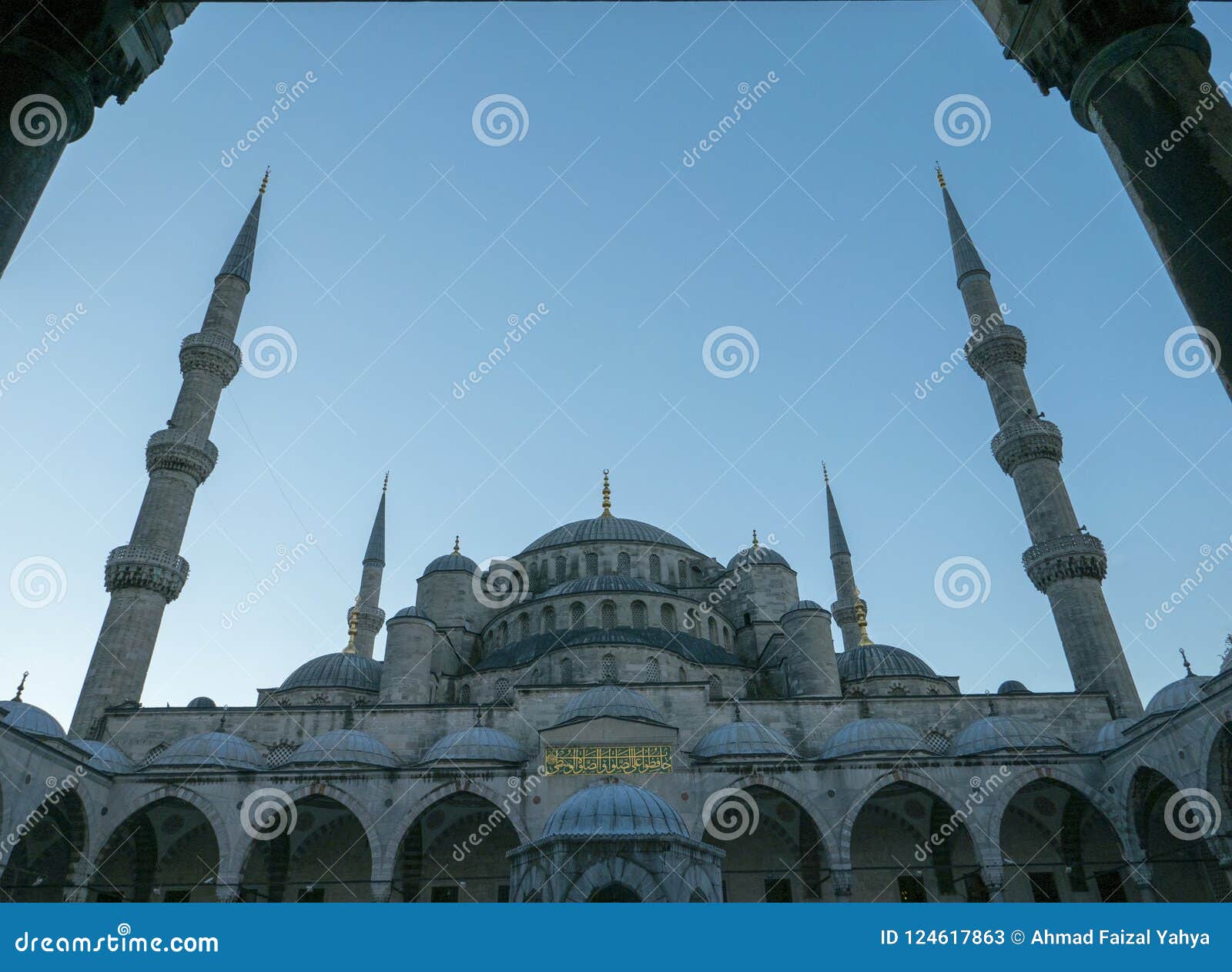 External View of Sultanahmet Mosque Stock Image - Image of marble ...
