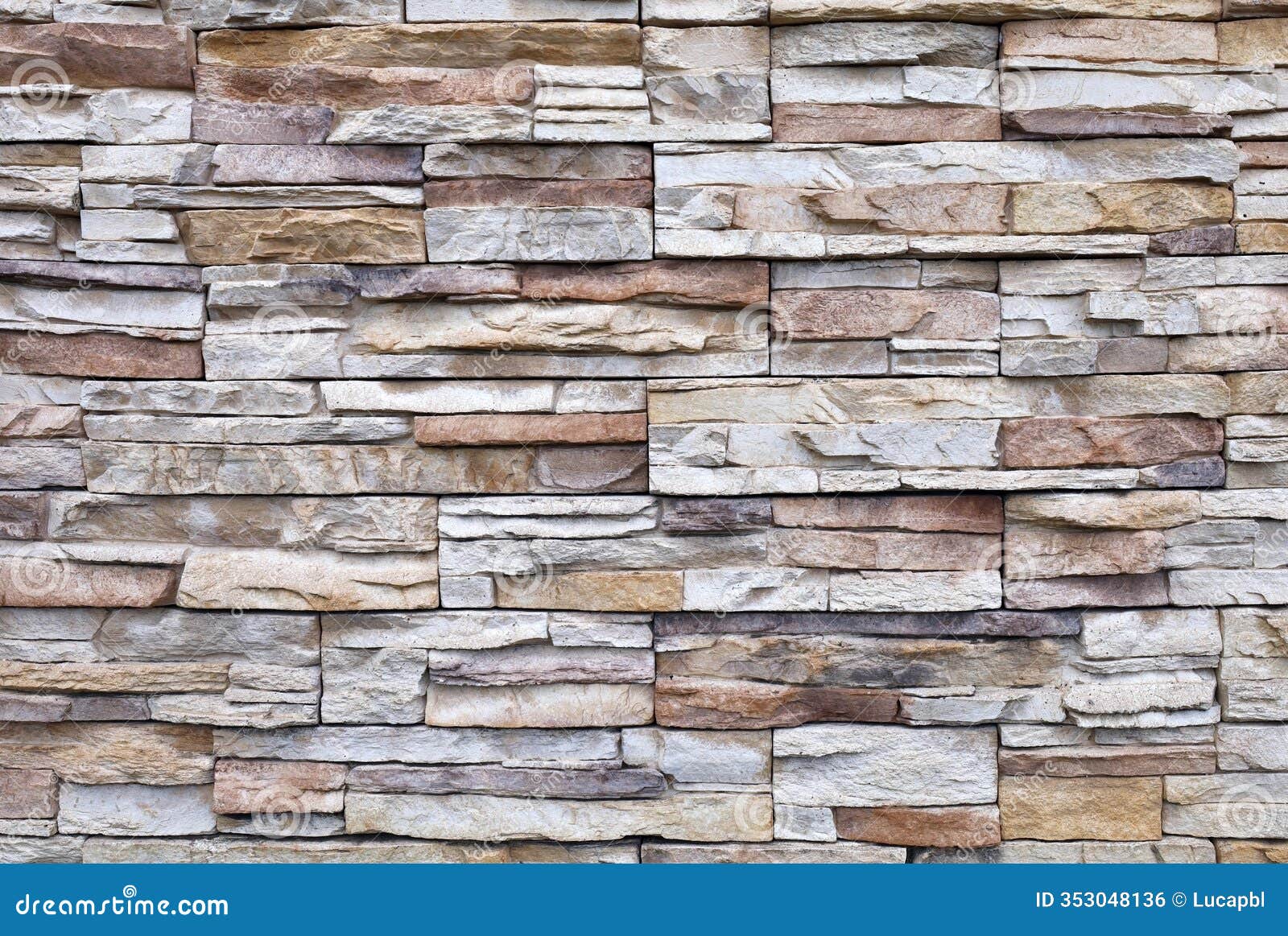 External Wall Covering Made of Stacked Bricks of Yellow, Brown and ...