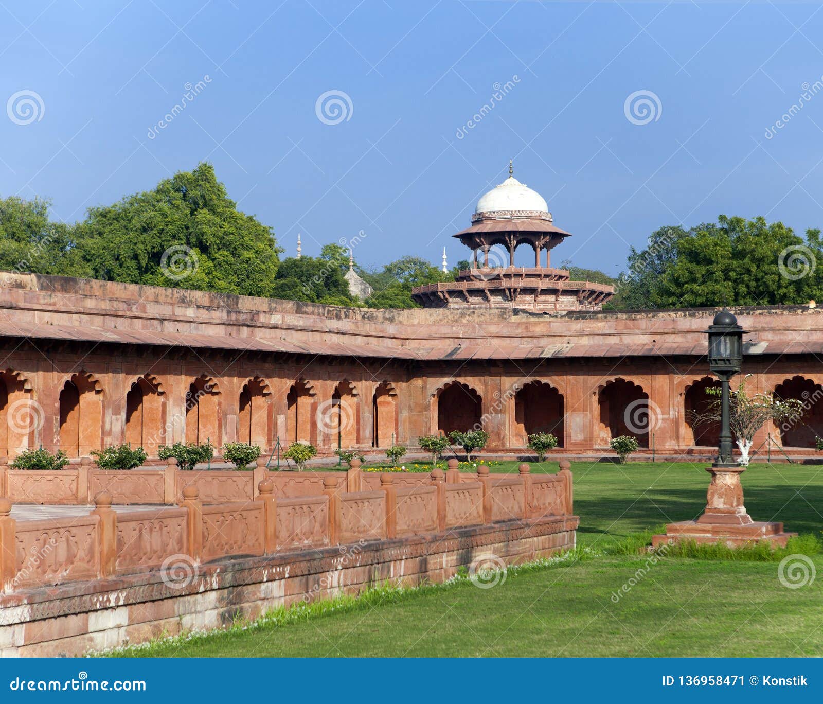 External Wall of the Taj Mahal Complex, India Stock Image - Image of ...