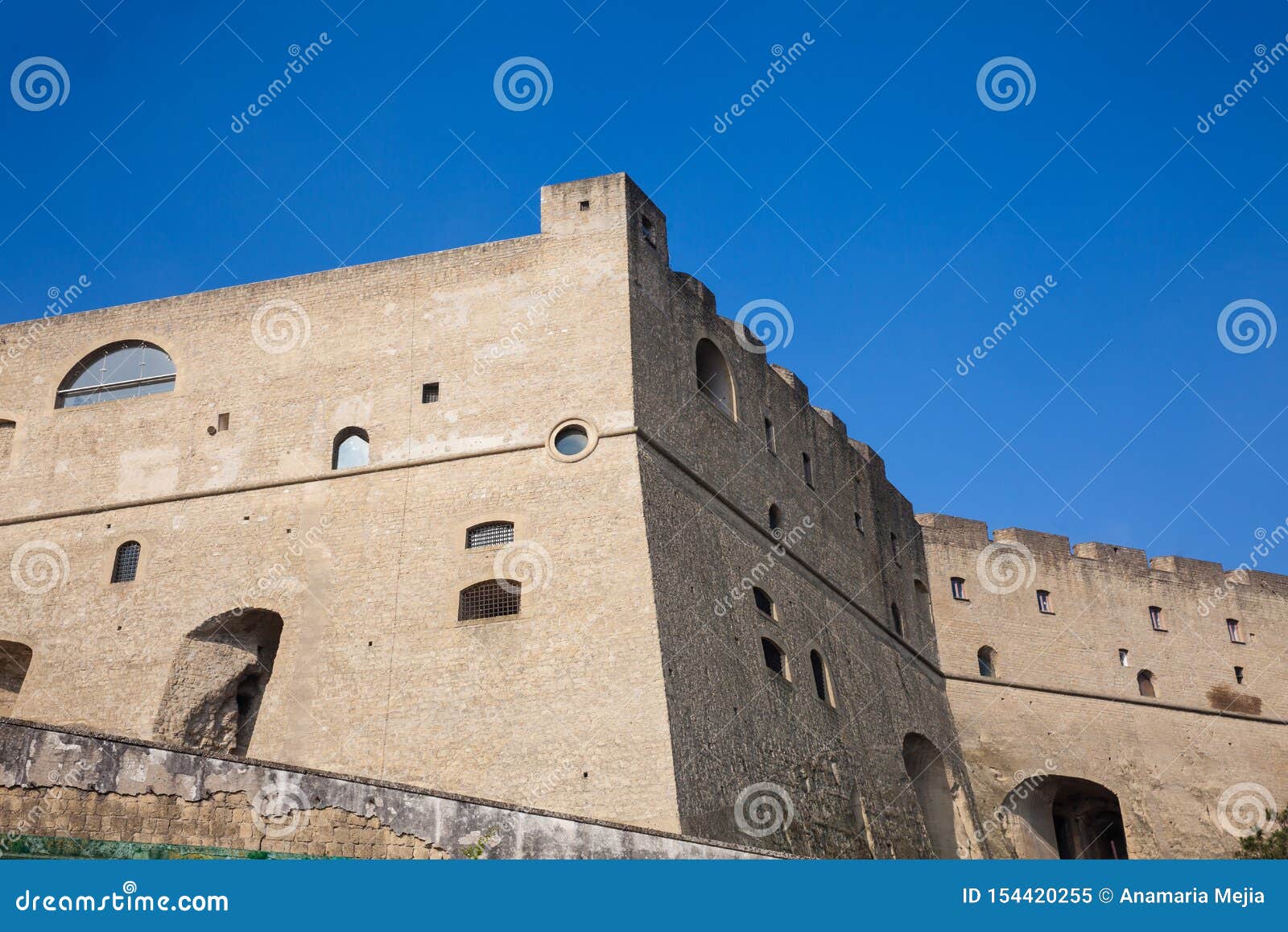 External Walls of the Castel Sant Elmo in Naples Built on 1537 Stock ...