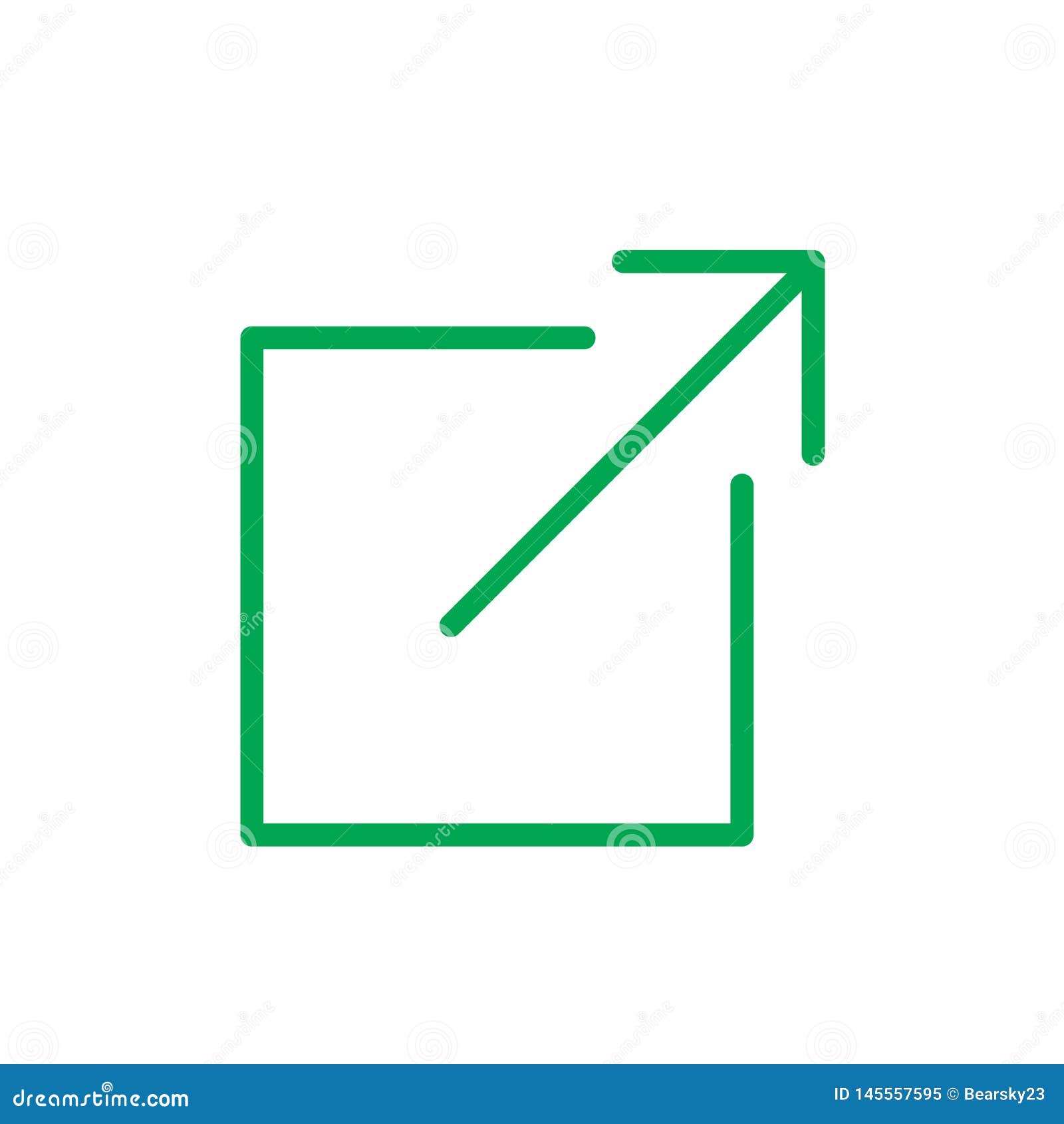 Externe Verbindungs-Ikone Mit Kasten Und Pfeil - UI- Oder UX-Ikone ...