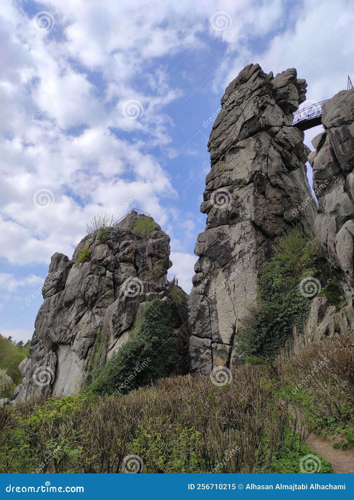 2 externstein rocks stock image. Image of reflection - 256710215