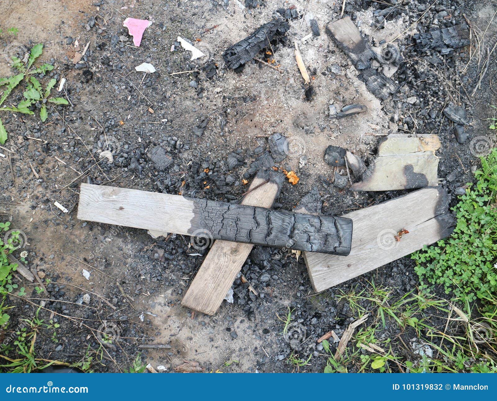 Extinct fire stock photo. Image of extinct, water, burnt - 101319832