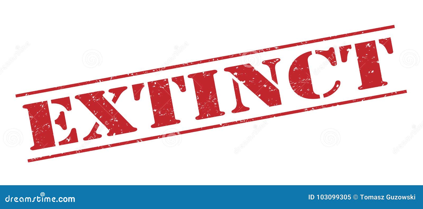 EXTINCT Stamp On White Background Vector Illustration | CartoonDealer ...