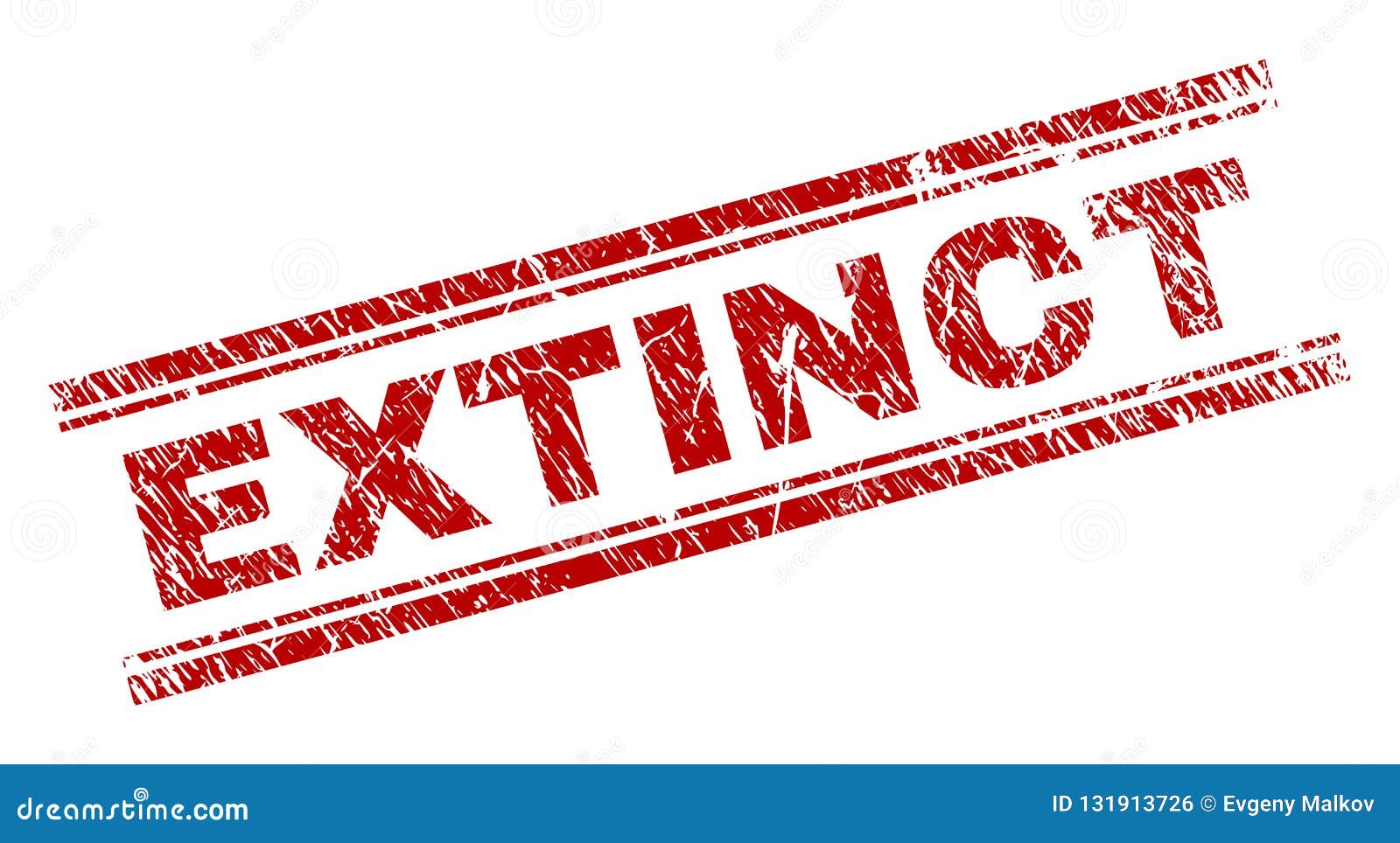 Scratched Textured EXTINCT Stamp Seal Stock Vector - Illustration of ...