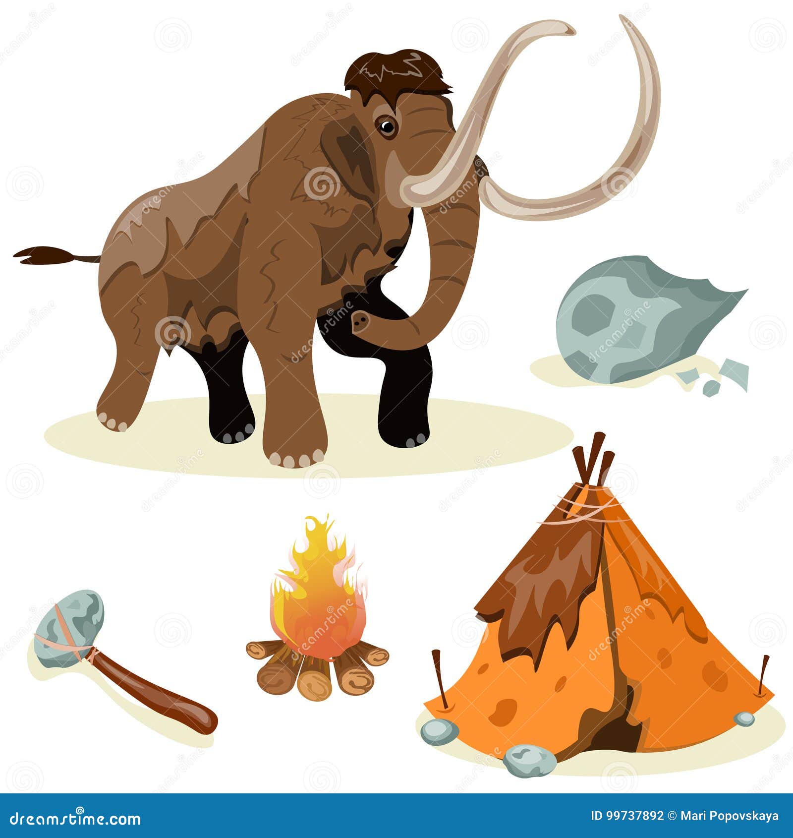 Extinct Species. Evolution. Hunting. Stock Vector - Illustration of ...