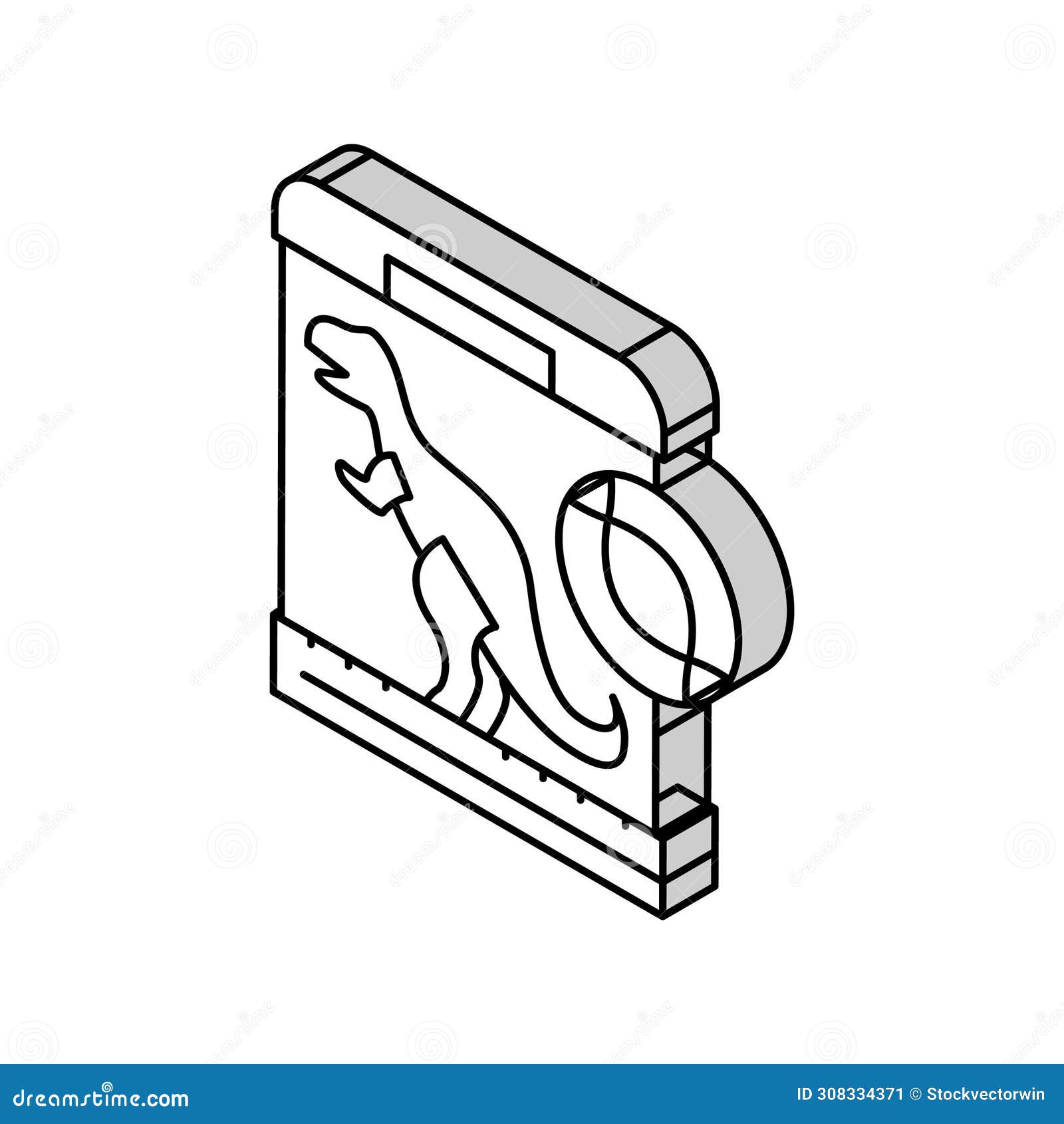 An Extinct Species Of Deer Dicrocerus Elegans Vector Illustration ...