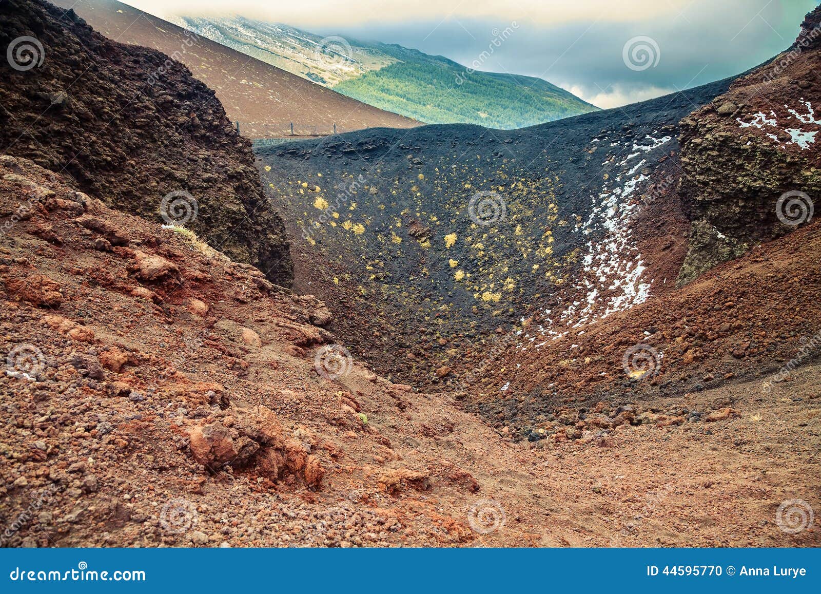 Extinct volcano stock photo. Image of europe, italy, cloud - 44595770