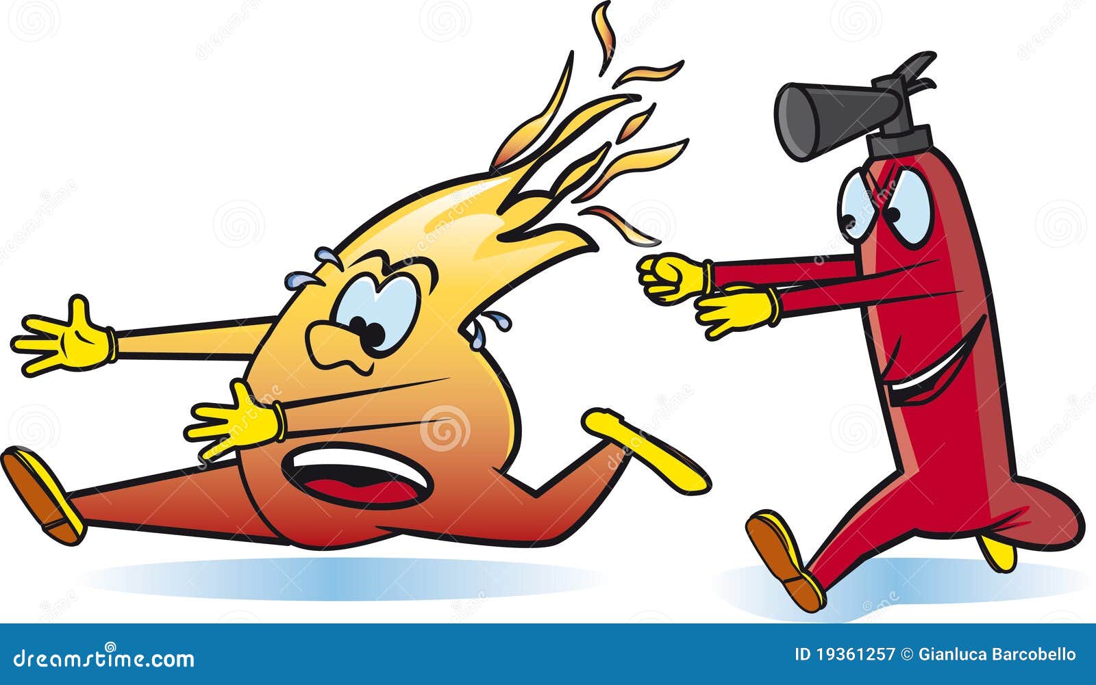 Extincteur sur le travail illustration de vecteur. Illustration du ...