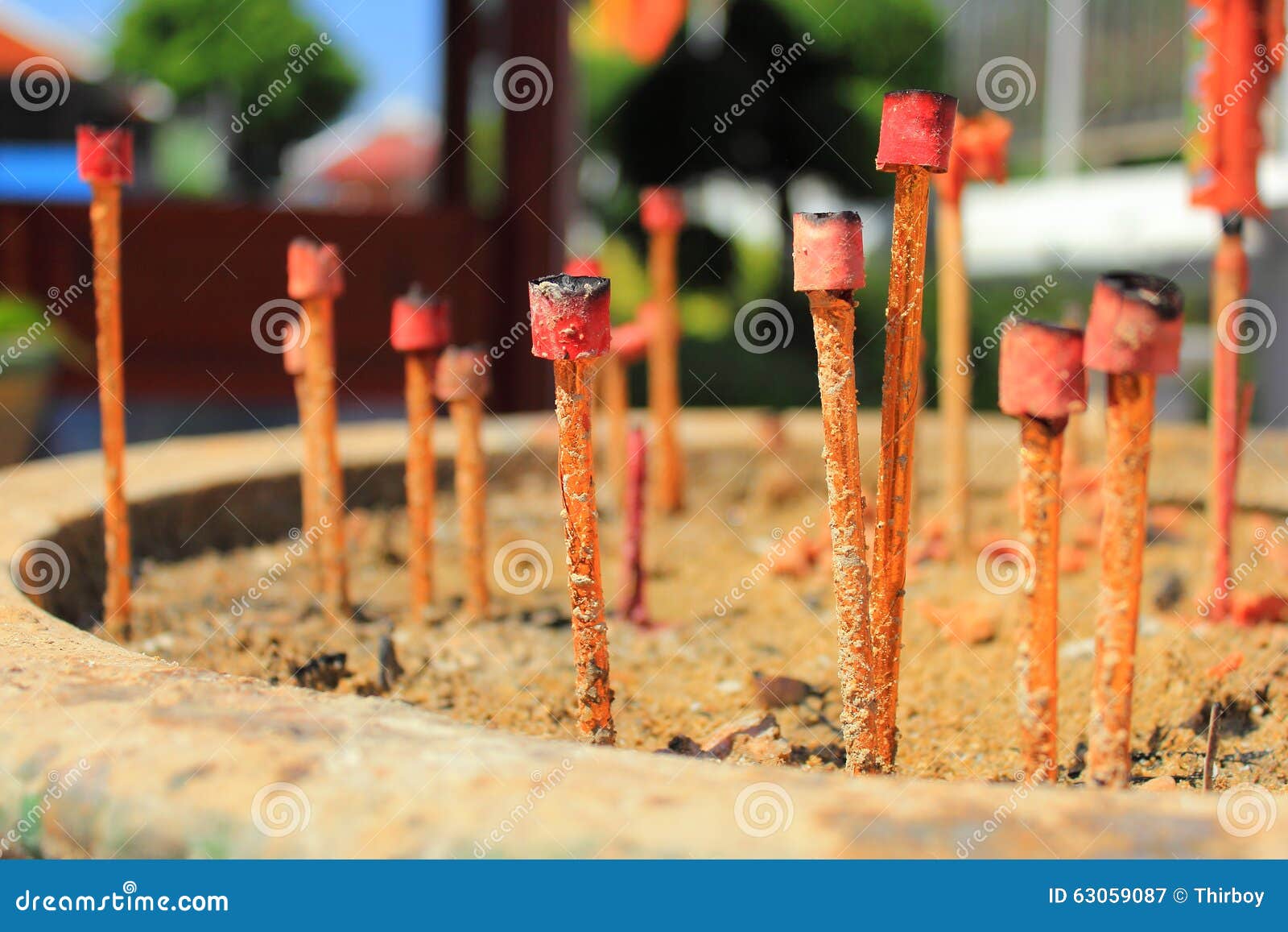 Extinguish Big Incense Sticks Stock Image - Image of traditional ...