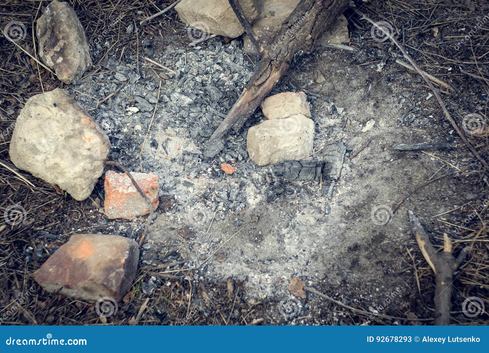 Extinguished campfire stock image. Image of scrap, closeup - 92678293