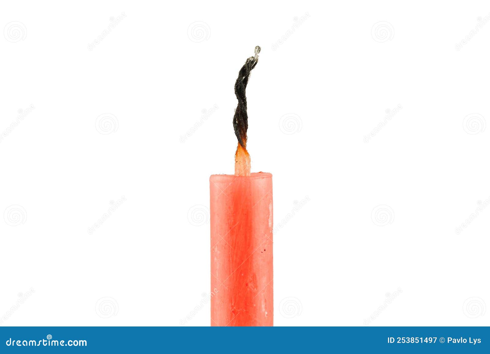 Extinguished Candle Close-up. Isolate Stock Image - Image of night ...
