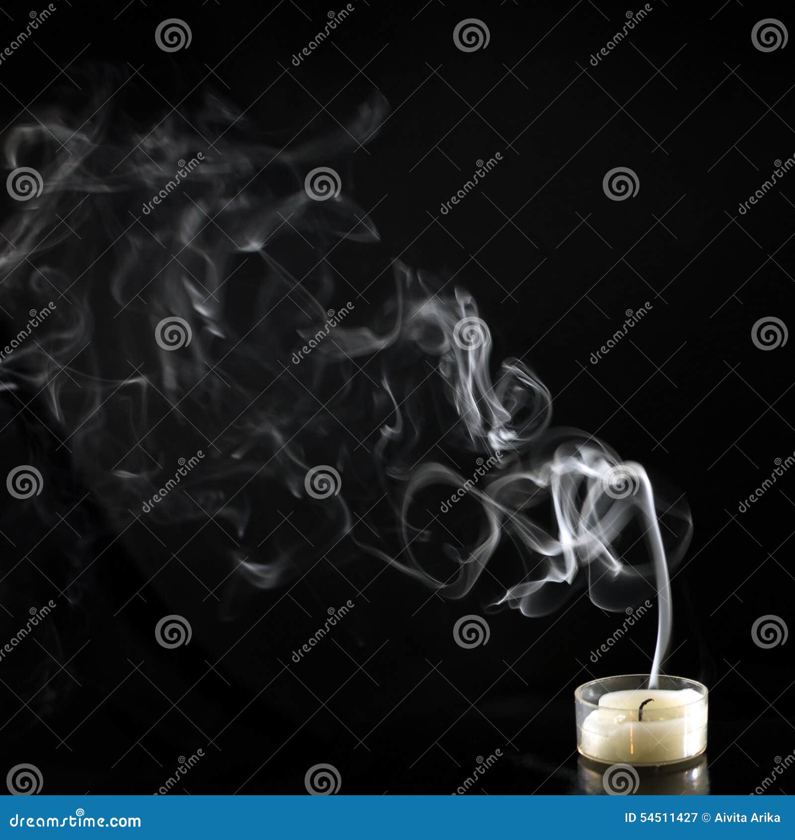 Extinguished Candle with Smoke Stock Image - Image of isolated, grief ...